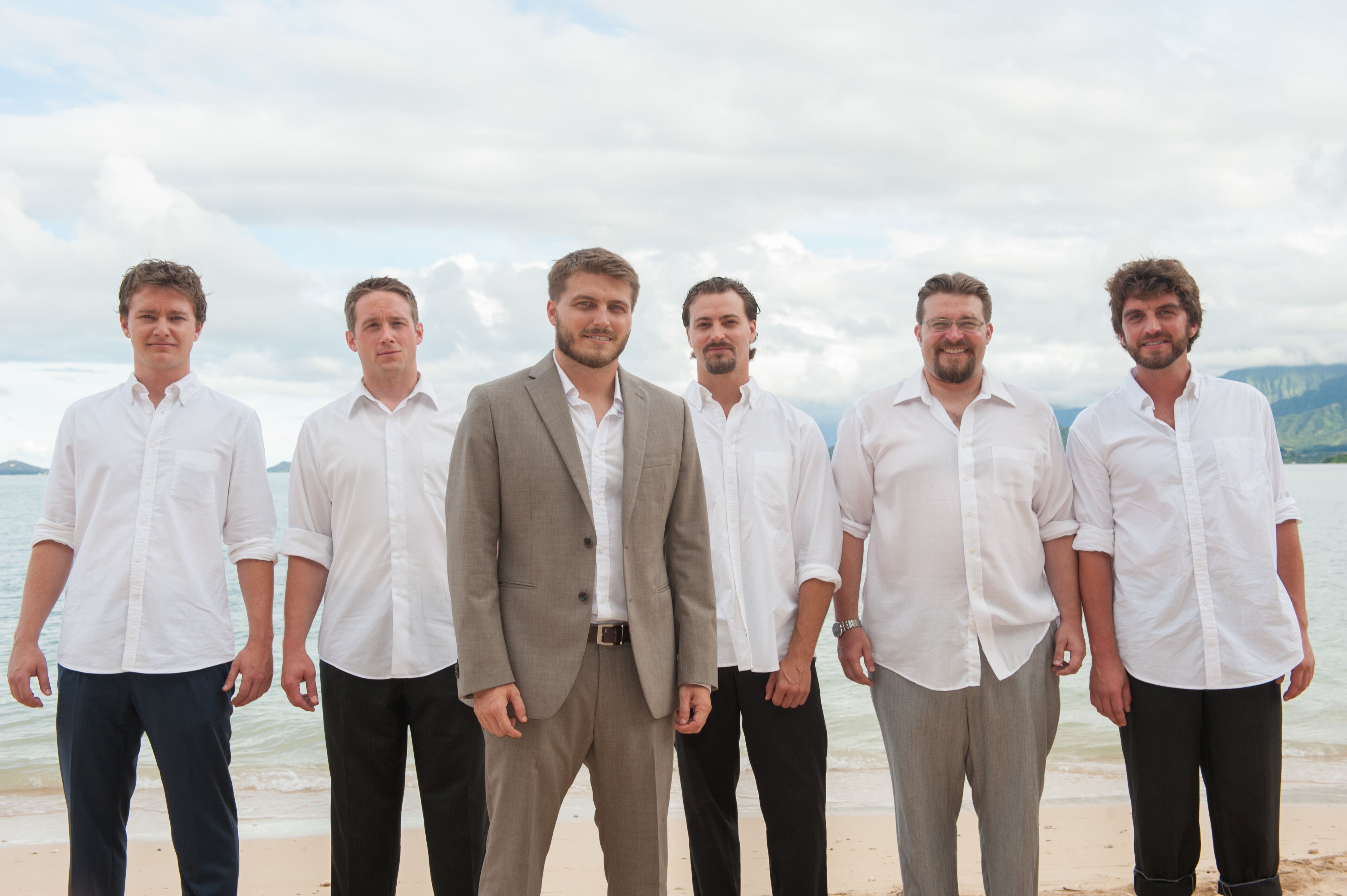 Laid-back Groom and Groomsmen Attire