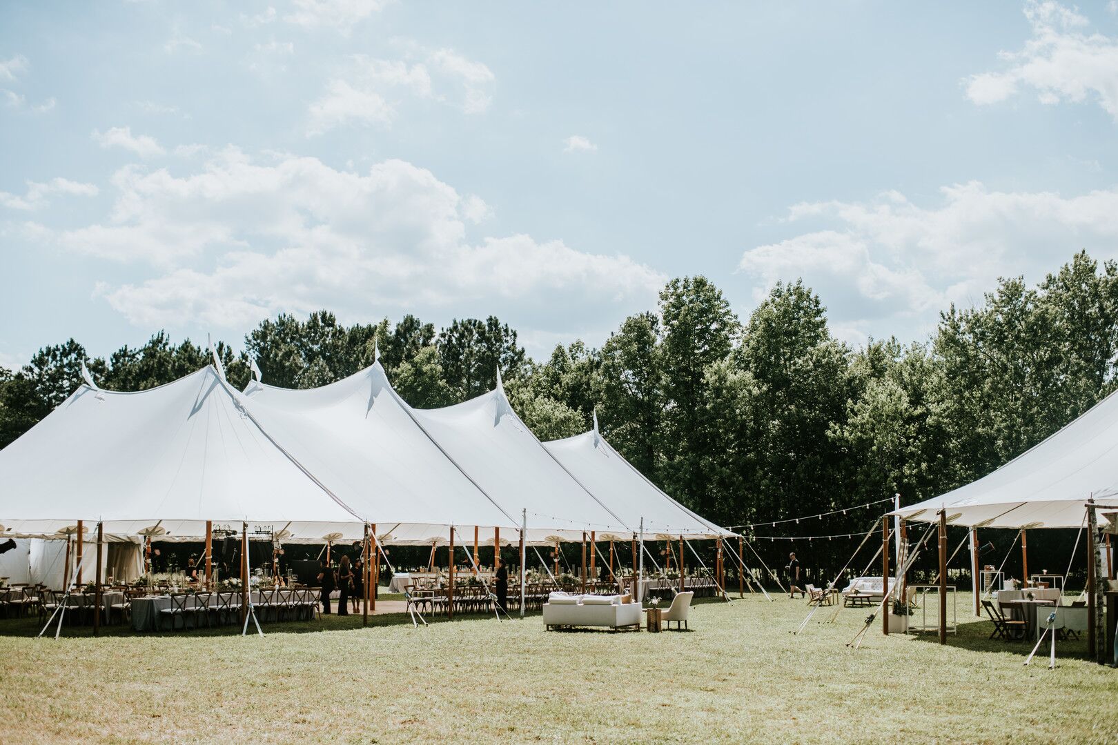 Outdoor Reception Tent Set Up