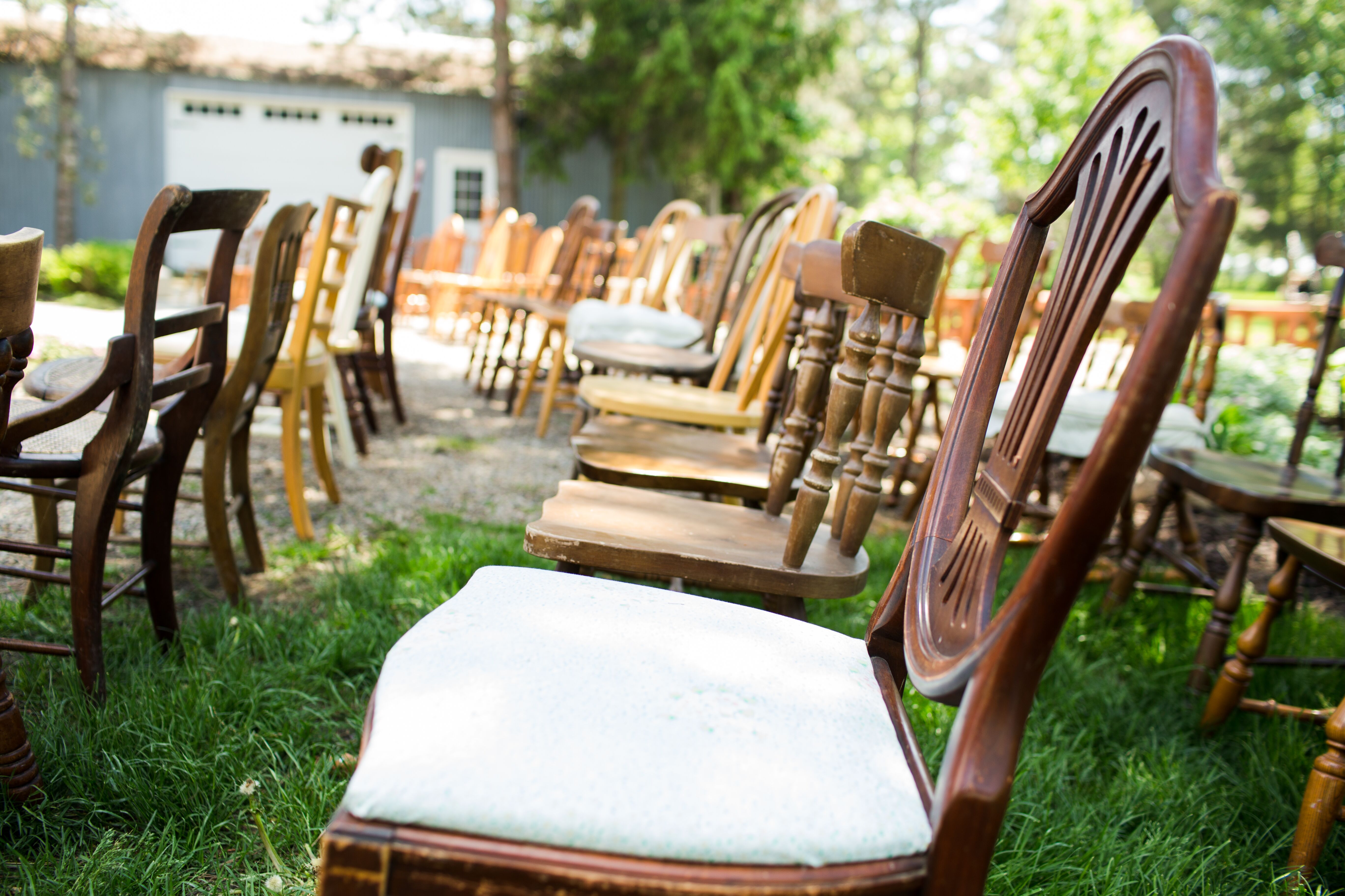 Ceremony Seating Wooden Chairs