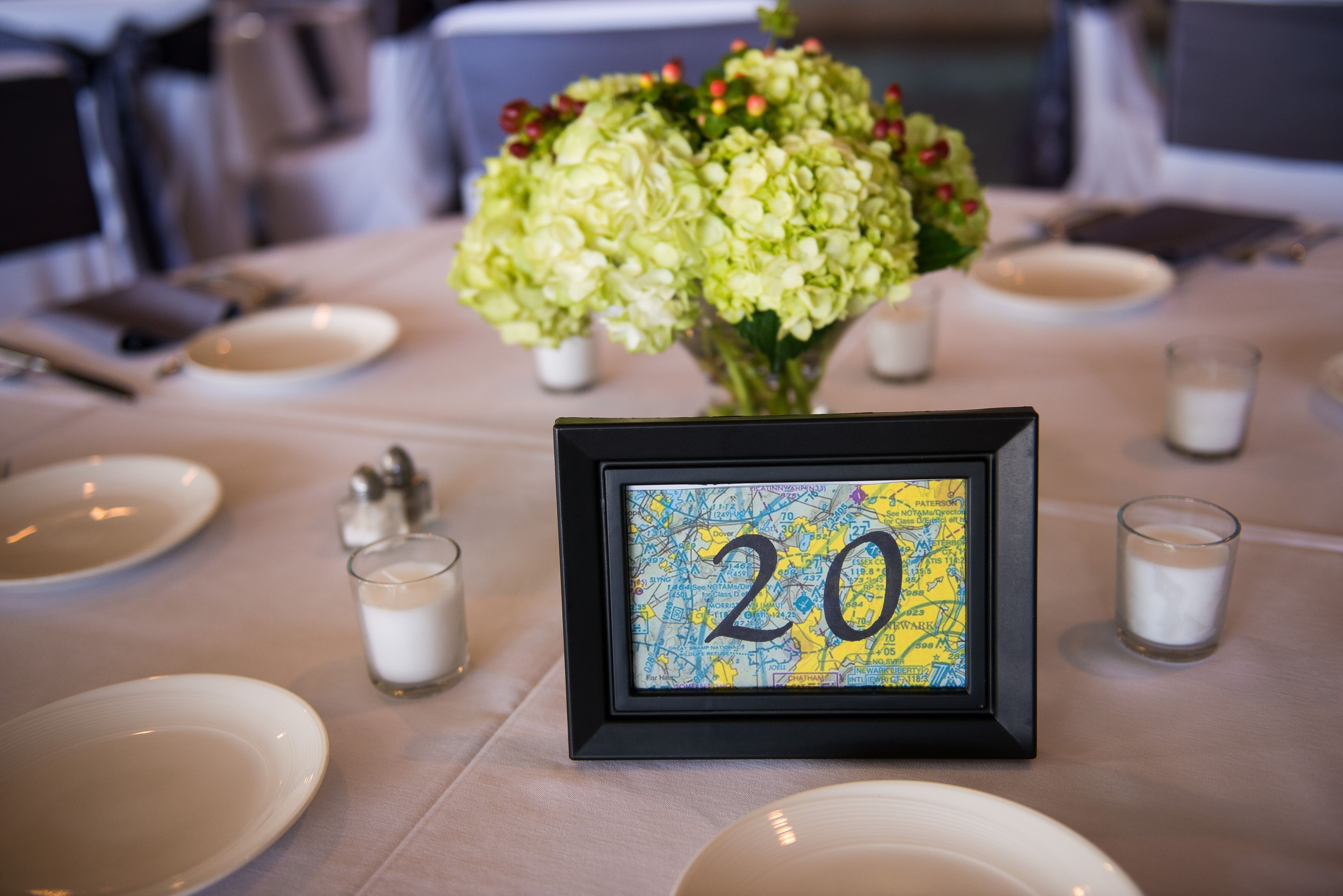 Vintage Aviation Map Table Numbers
