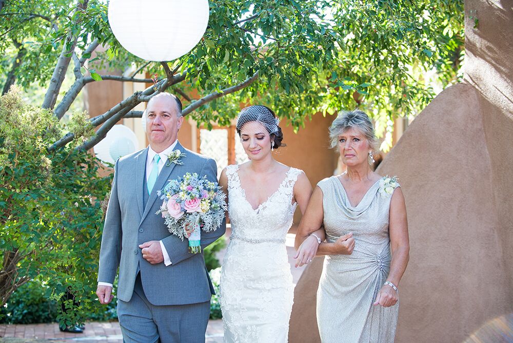 Ceremony Processional with Father and Mother of the Bride