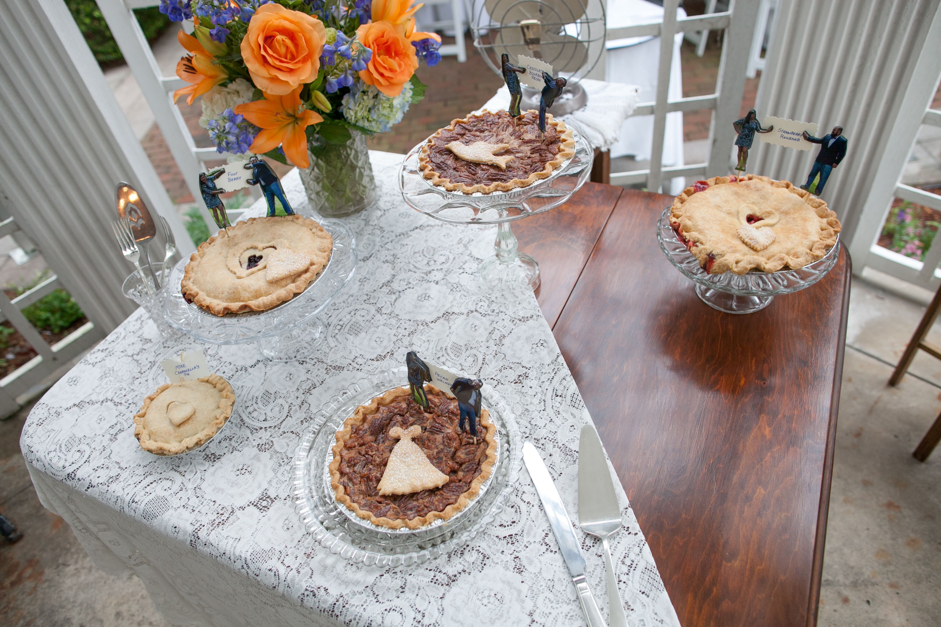 Pie Table and Photo Toppers with Labels
