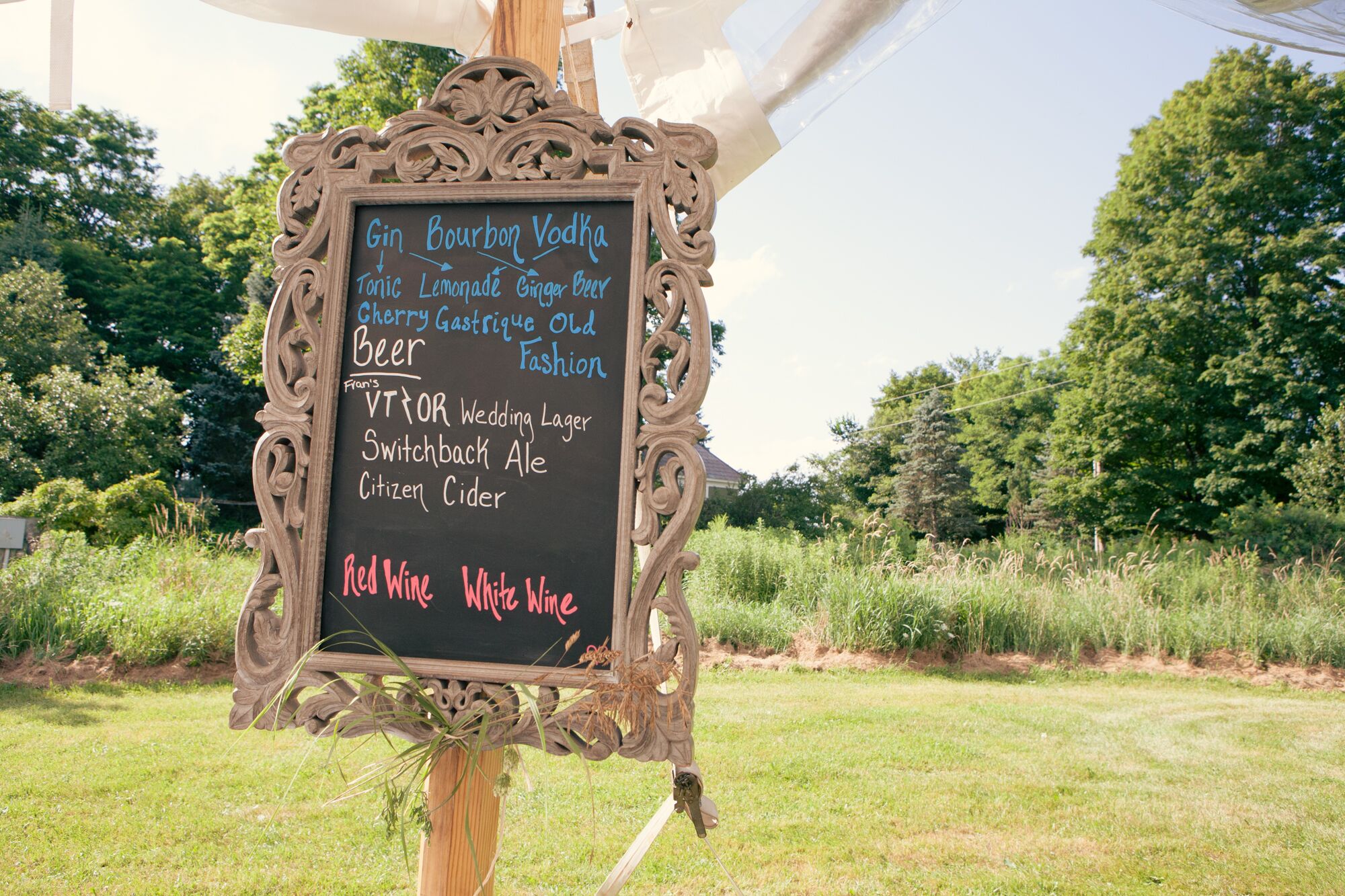 Vintage Frame Chalkboard Cocktail Sign