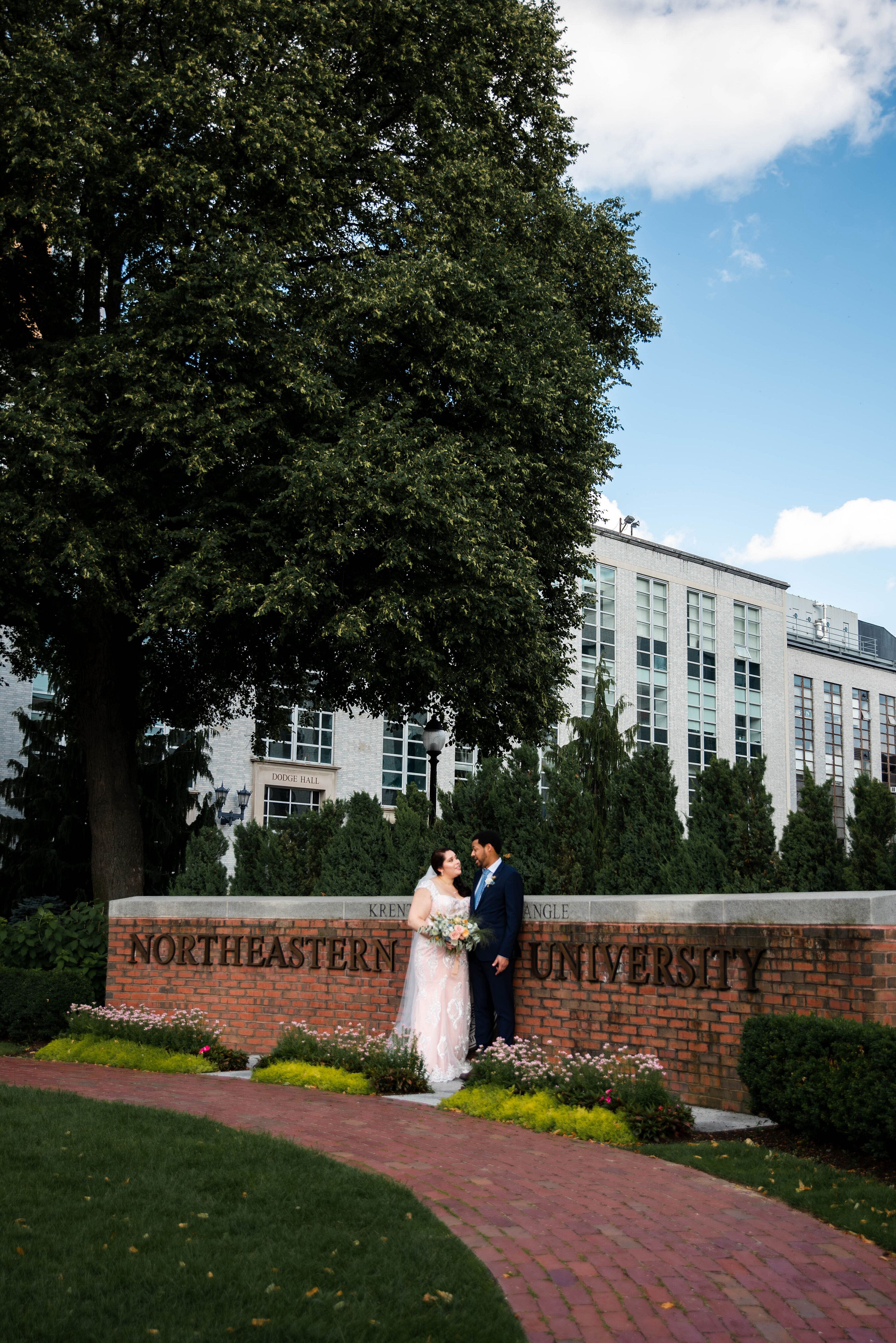 Wedding Portraits at Northeastern University in Boston