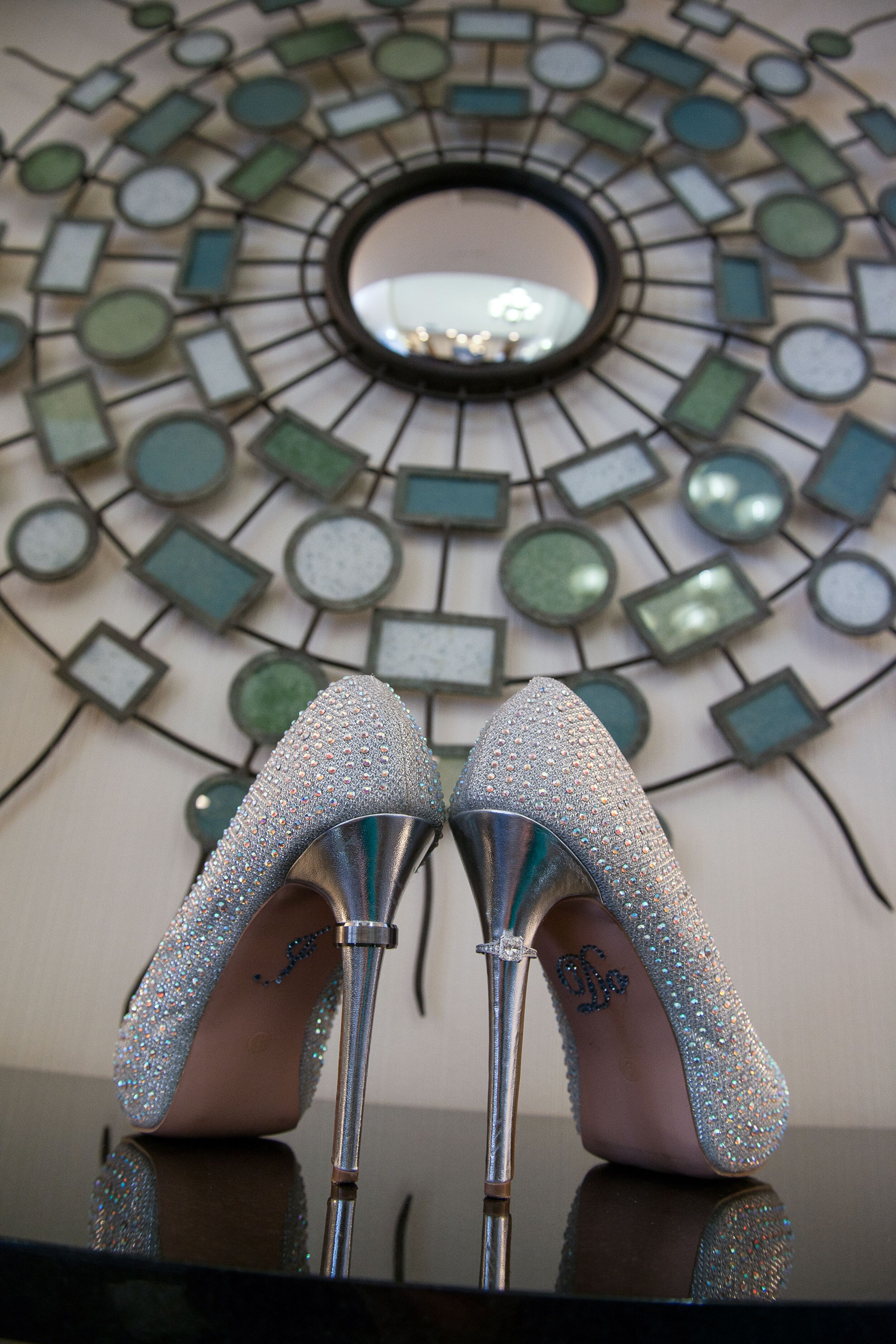 White Studded Stiletto Heels