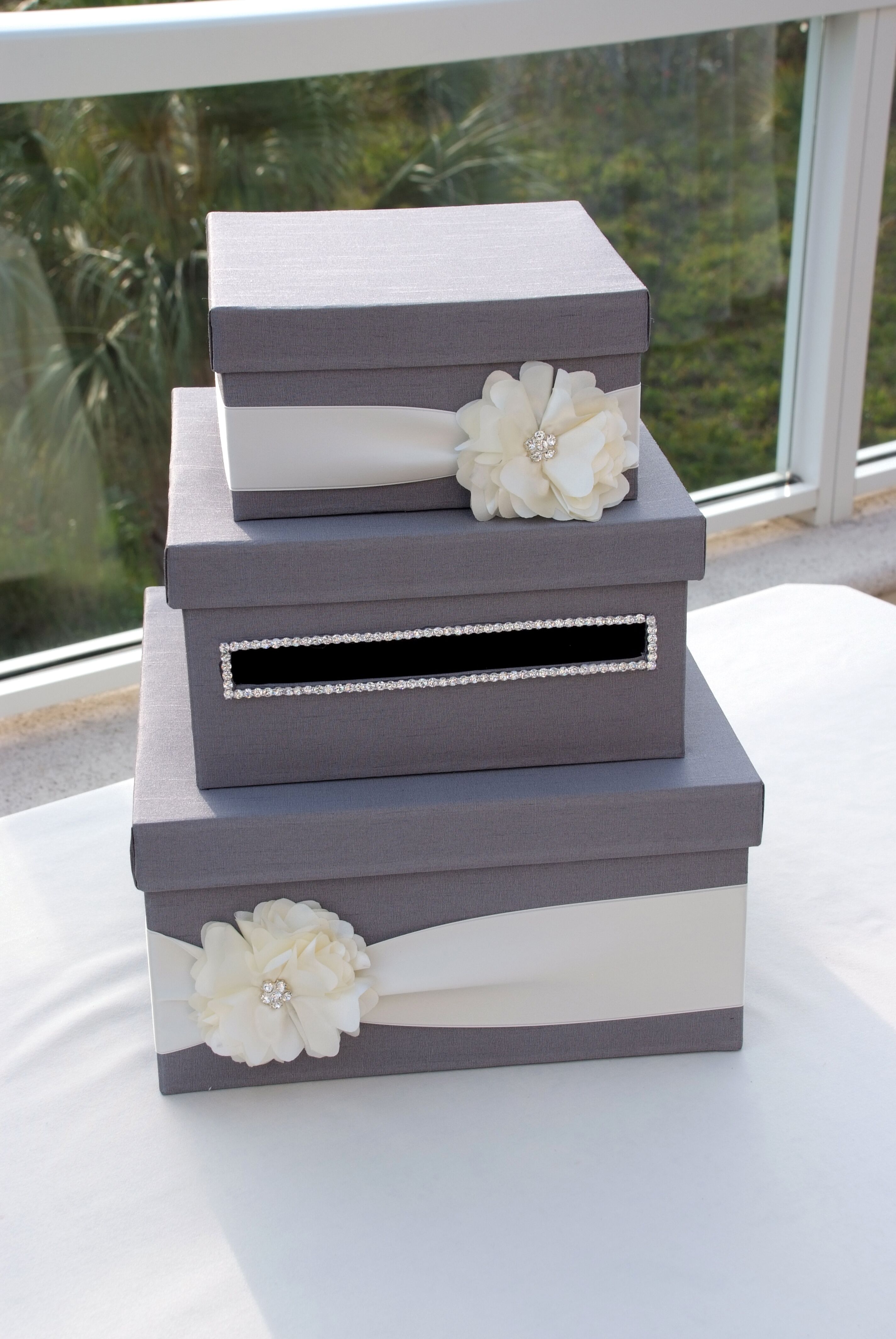Grey and White Card Box