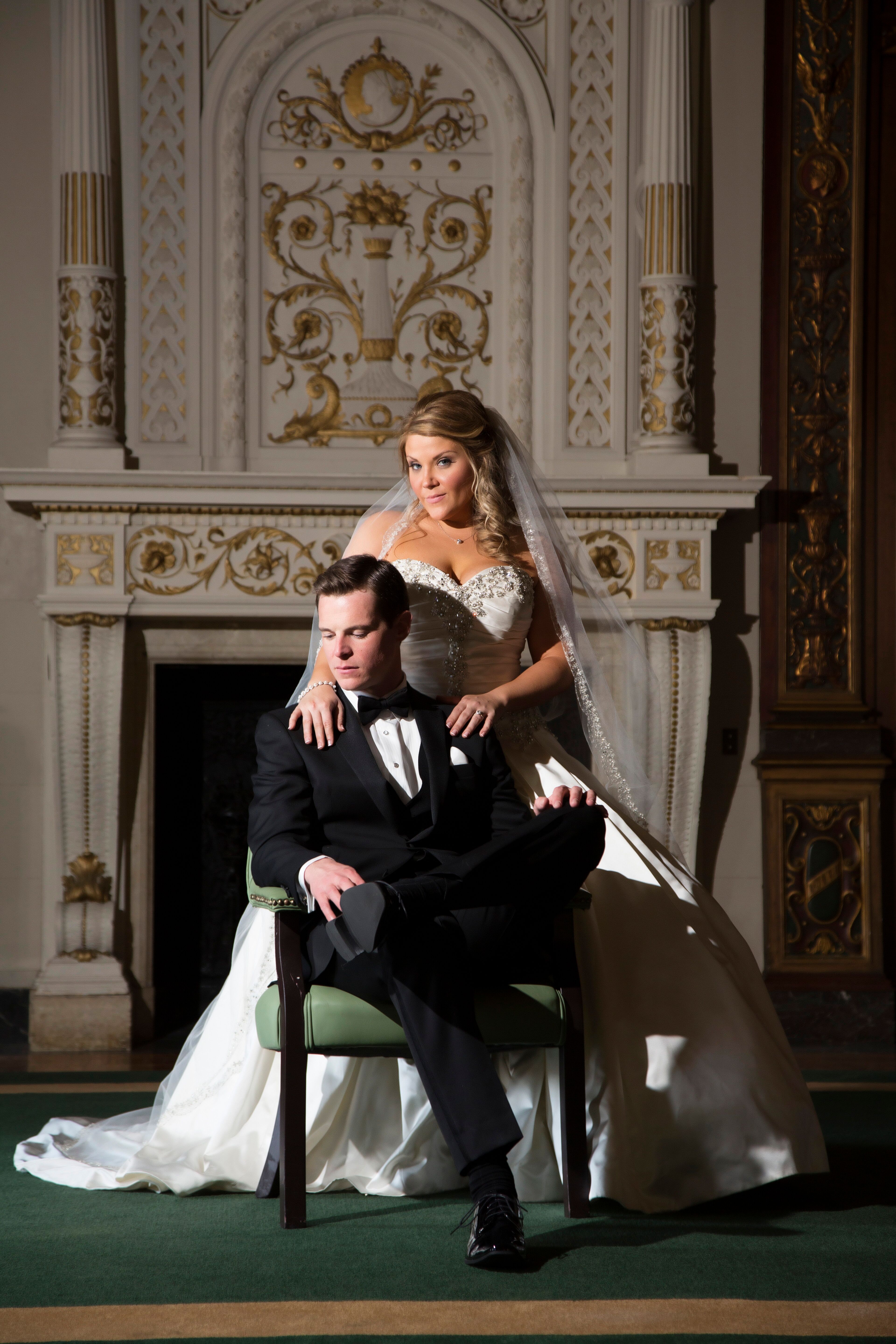 Formal Bride and Groom at Clark's Landing