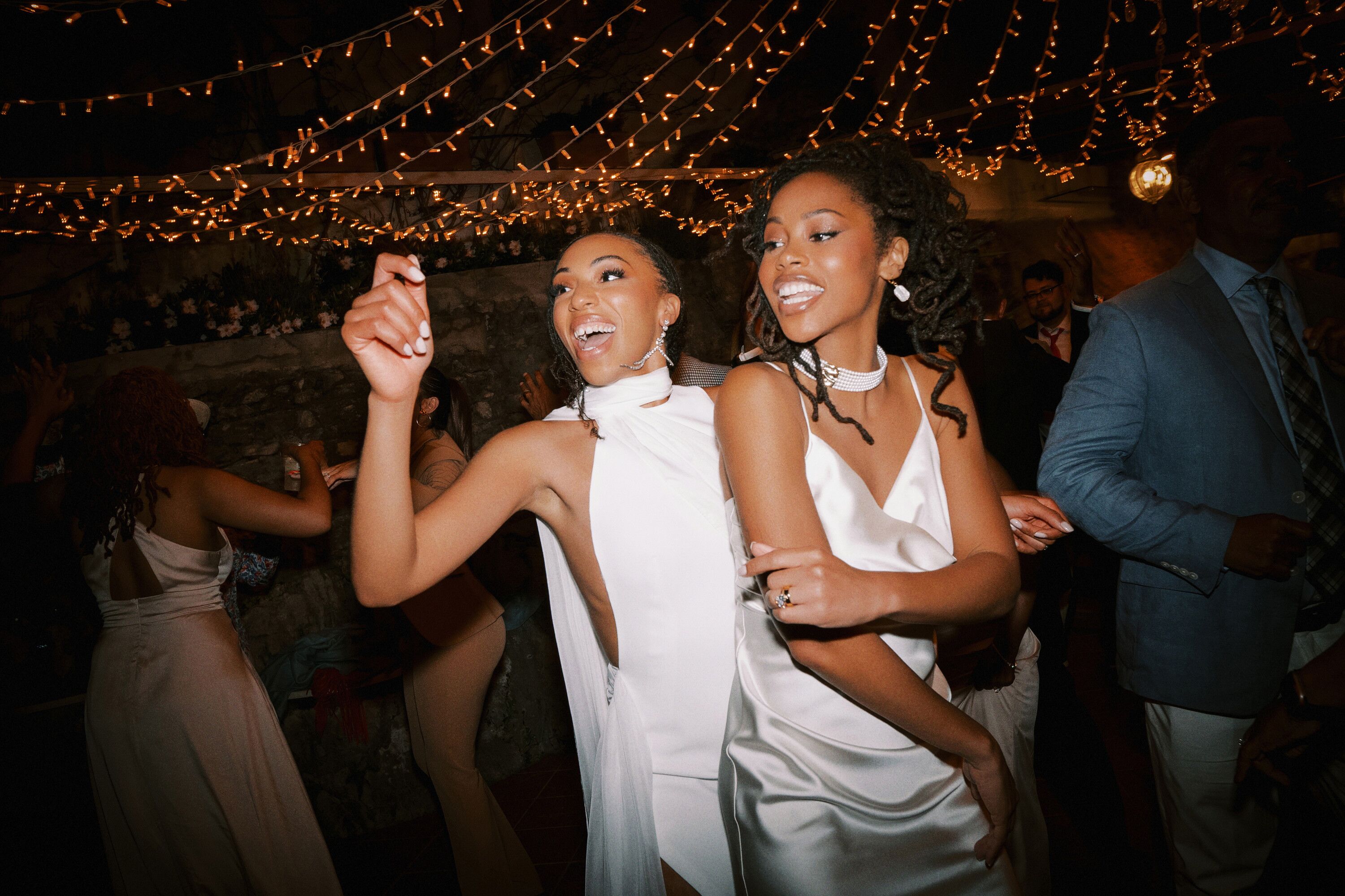 Brides Dancing During Wedding on Amalfi Coast