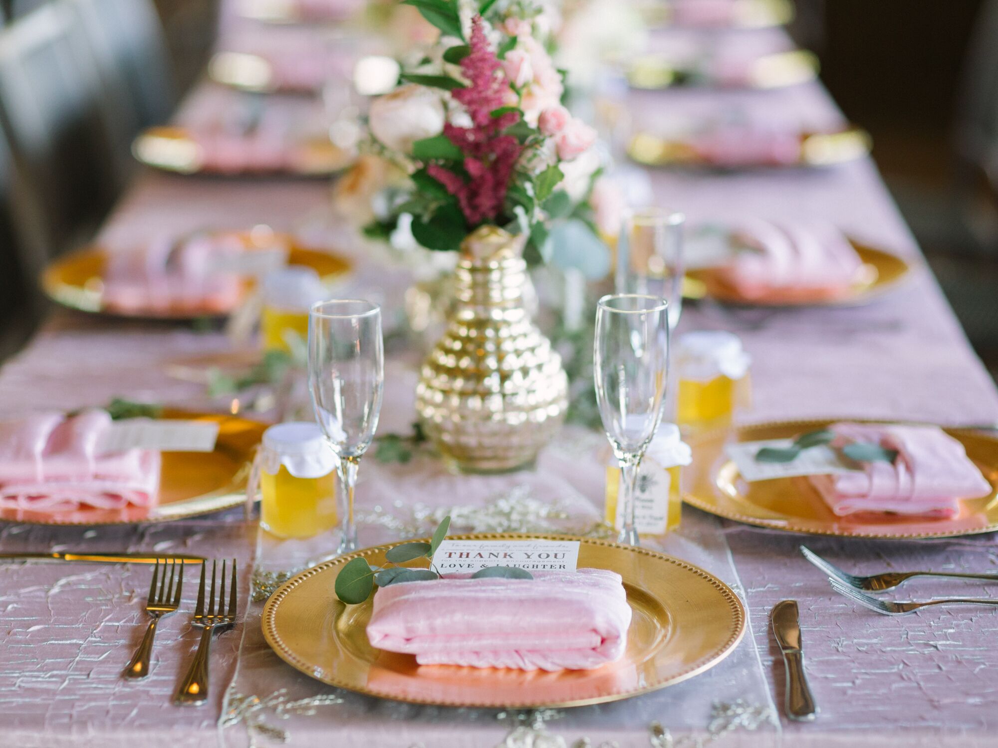 A Soft, Vintage-Inspired Table Setting to Soften a Dark Room