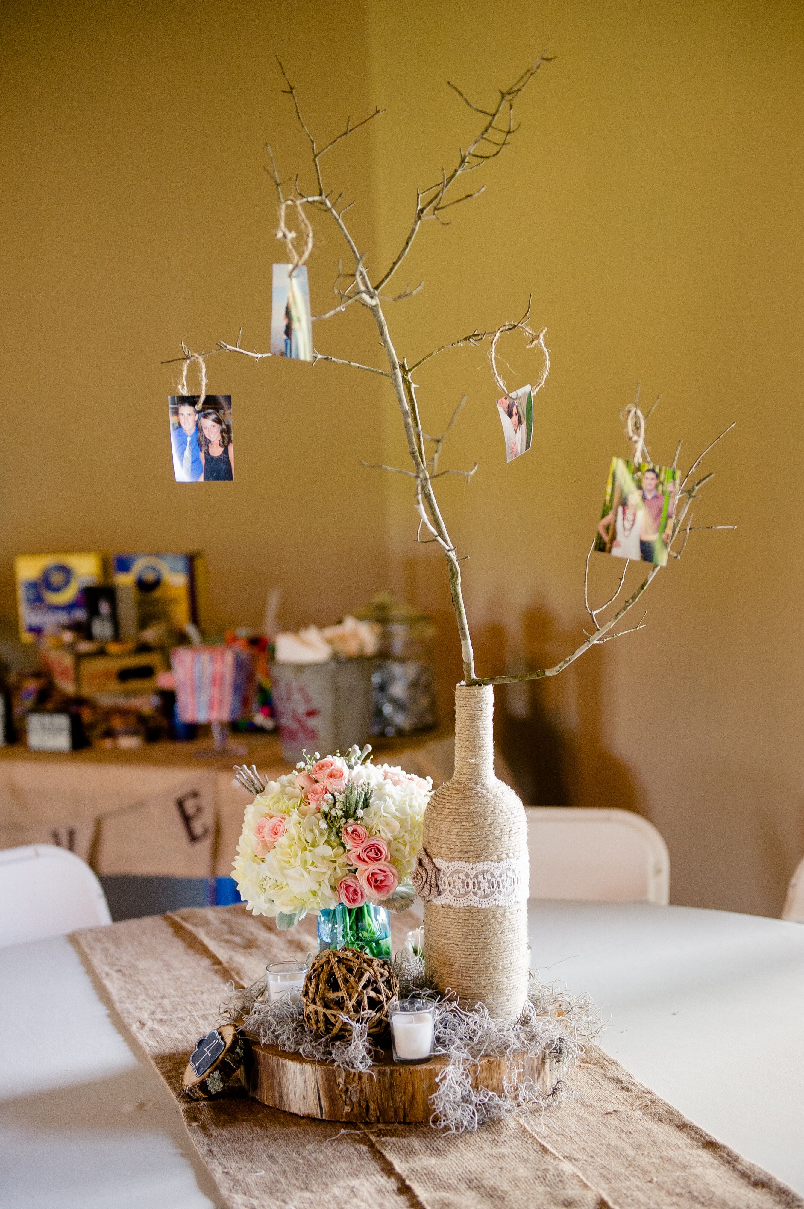 DIY Centerpieces With Family Photos