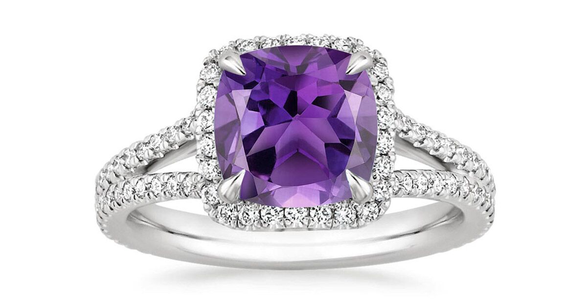 19 Gorgeous Amethyst Engagement Rings for a Pop of Color