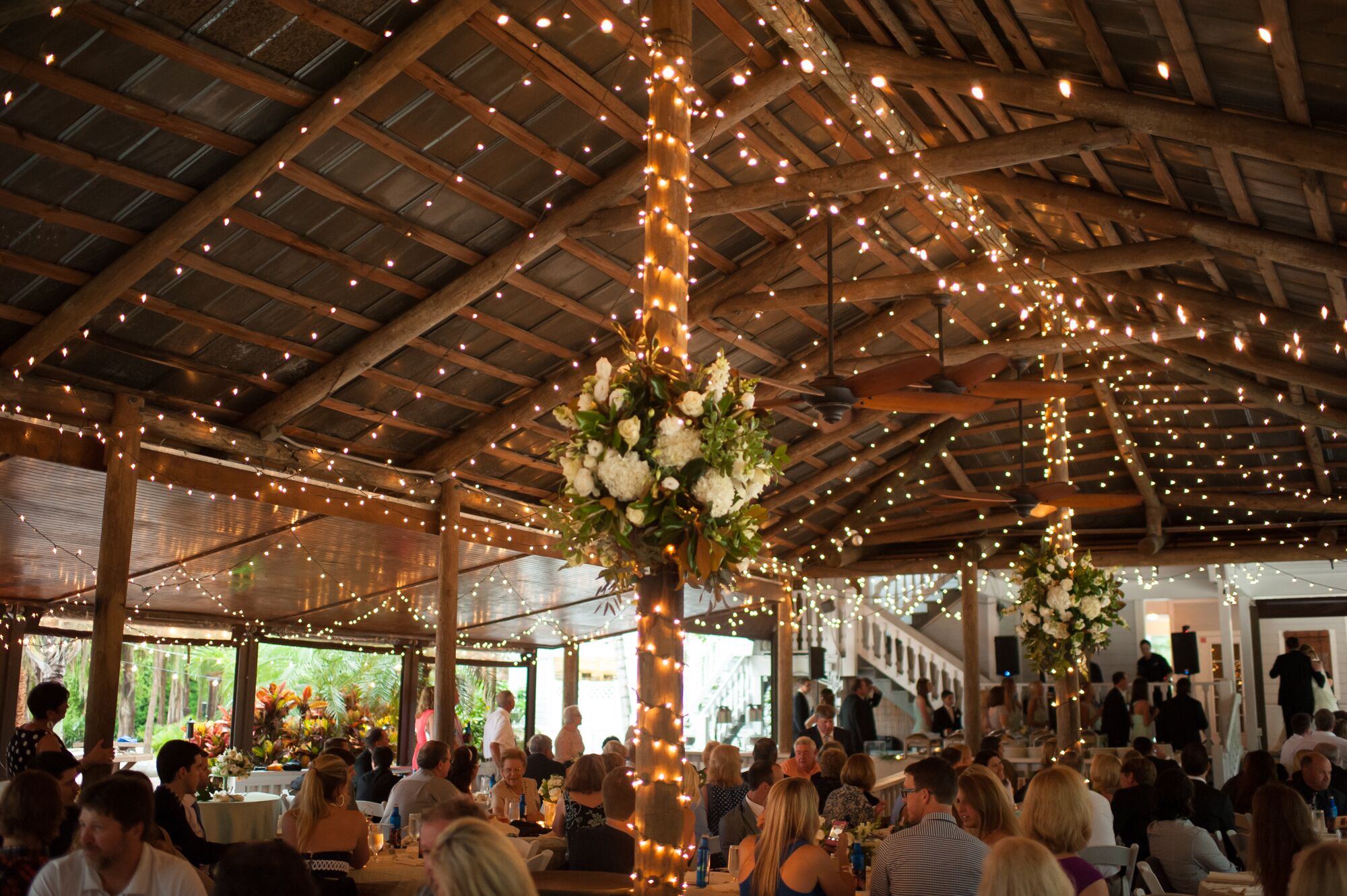Rustic Open Barn Reception with Eye-Catching Decor