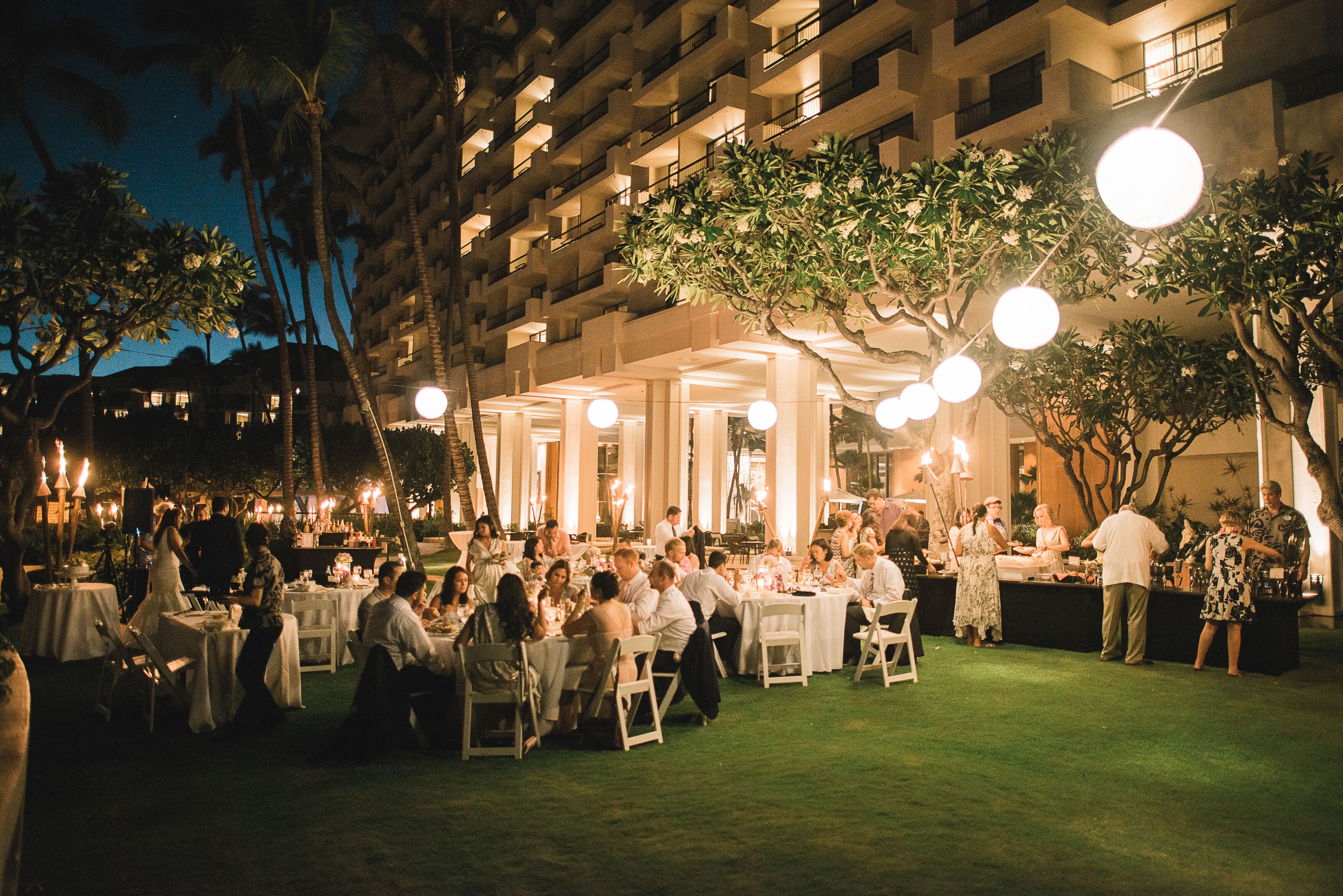 Hyatt Regency Maui Resort Reception Setup