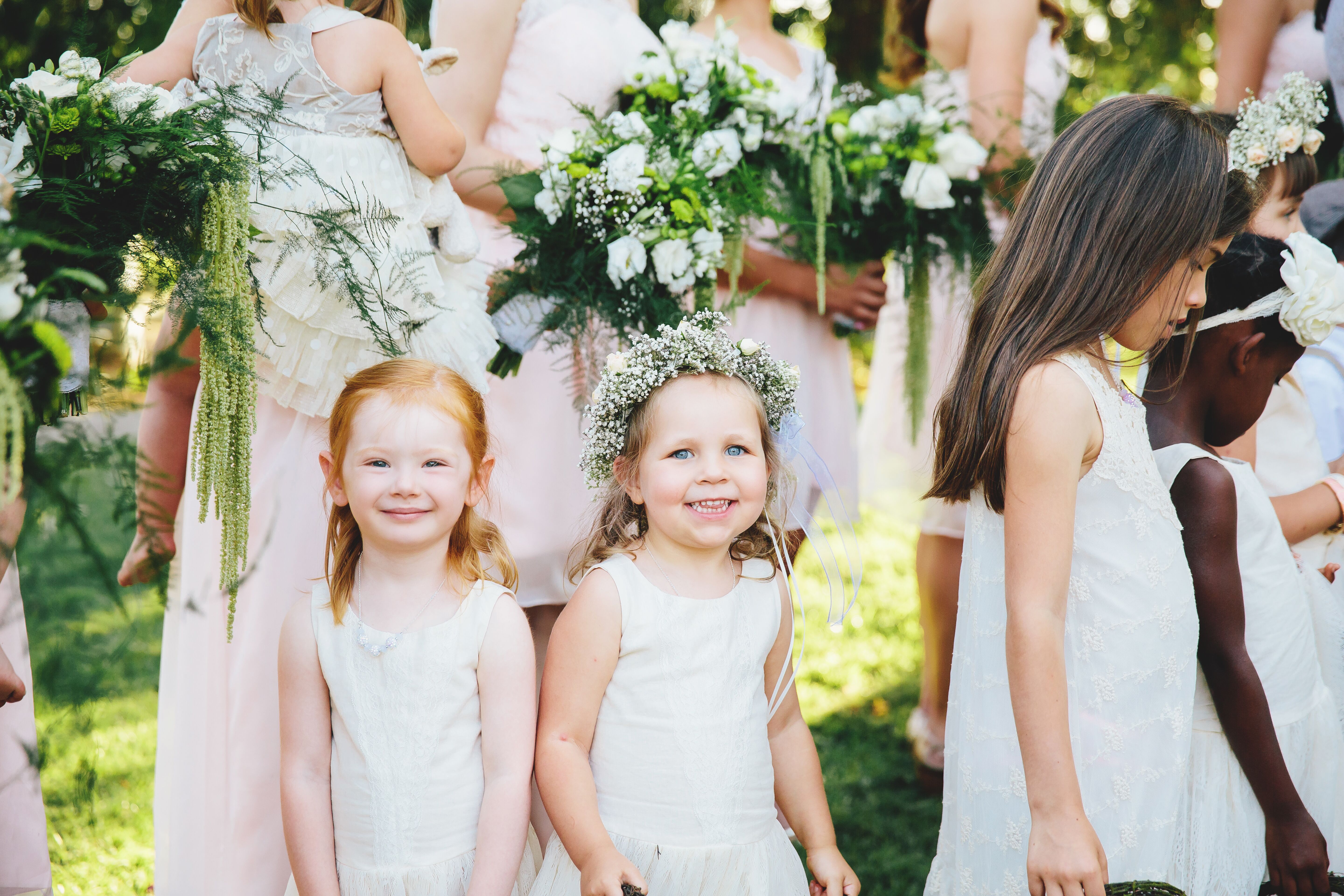 Ivory Flower Girl Dresses, Flower Crown