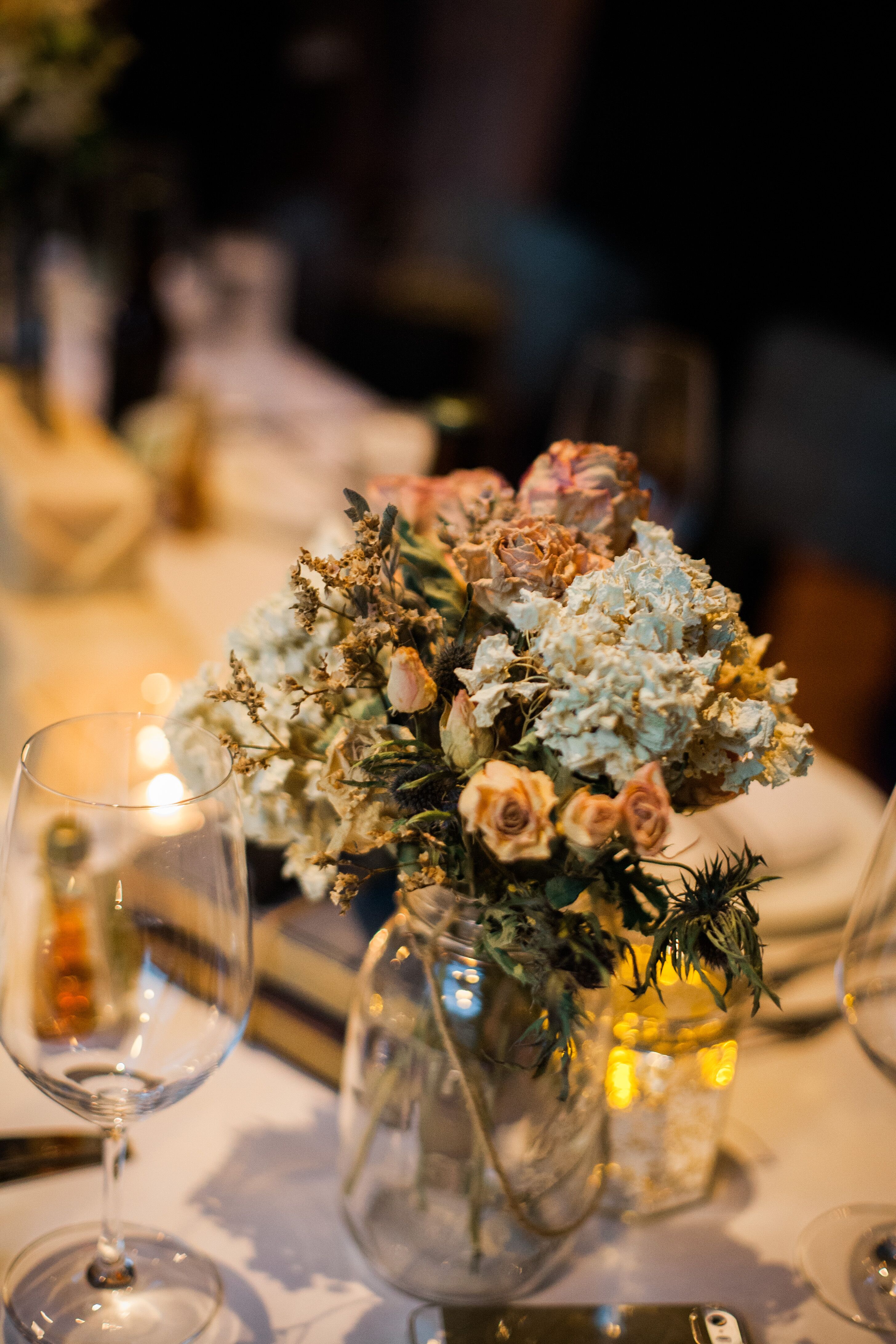 Dried Rose Flower Arrangement