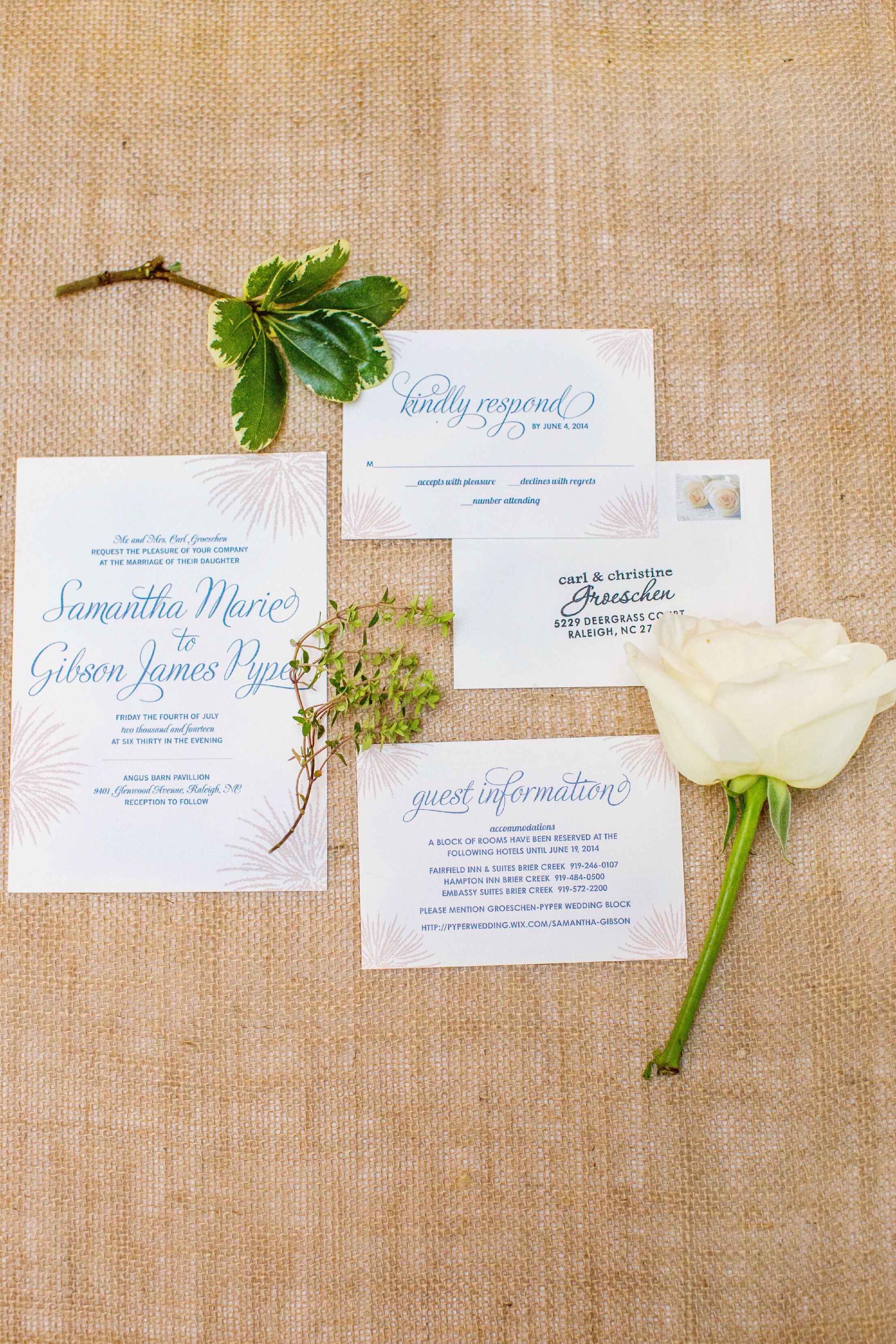 Whimsical Floral Wedding Invitations
