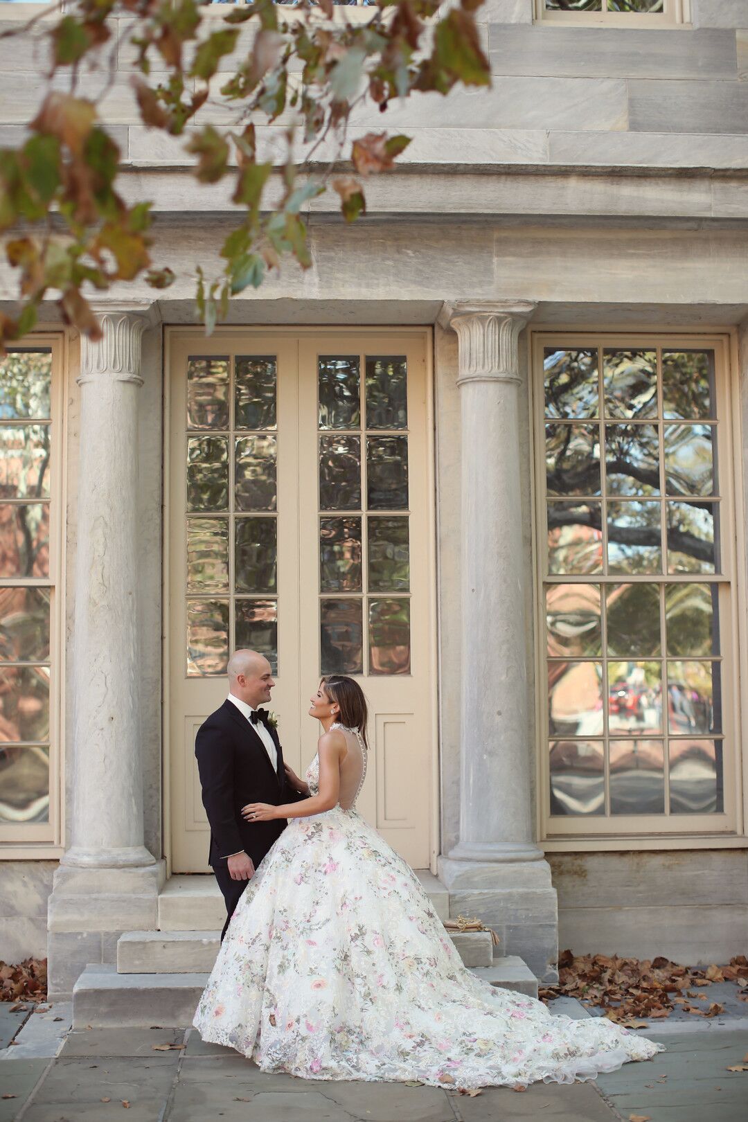 Elegant, Formal Bride and Groom in Philadelphia