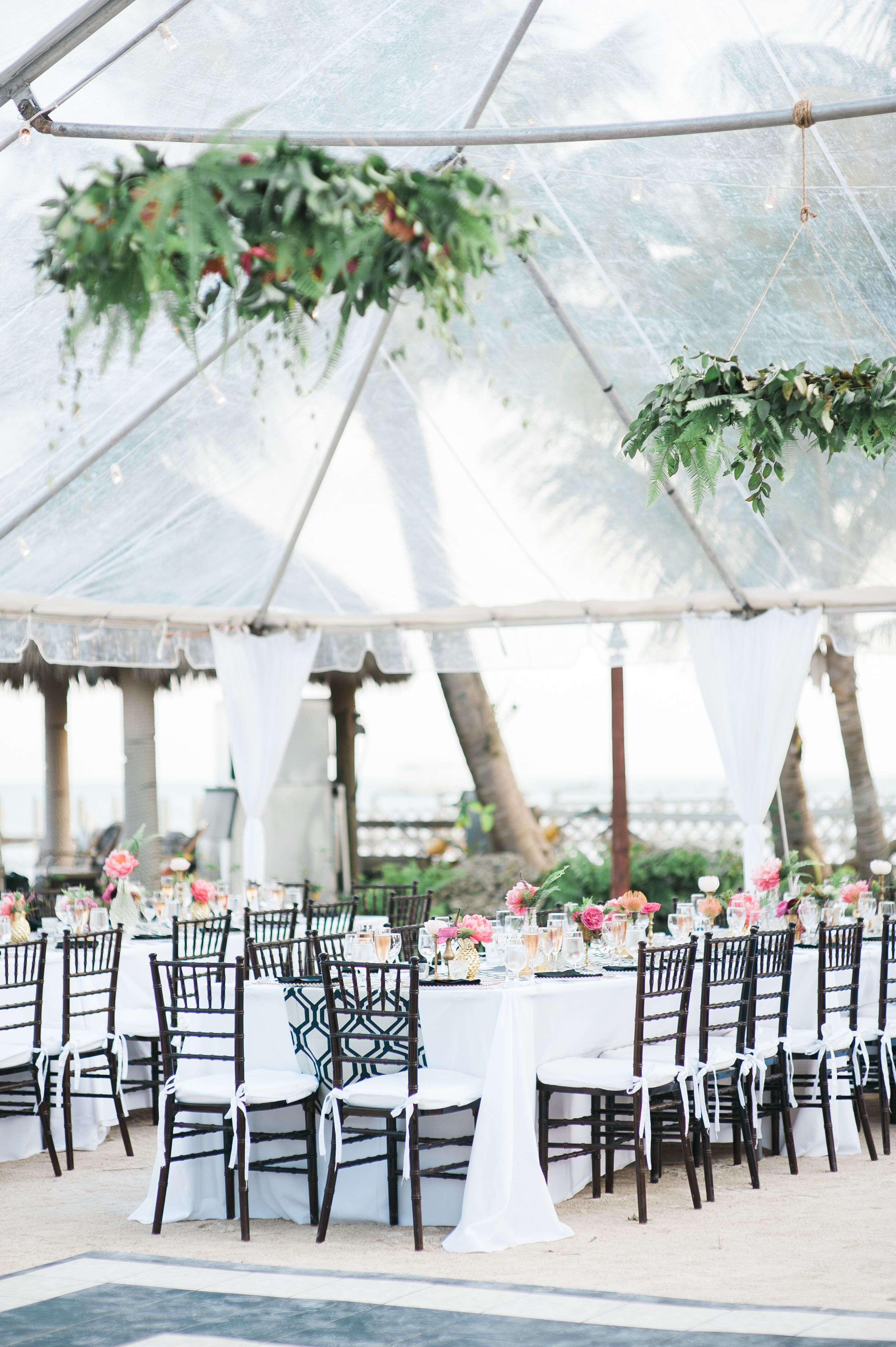 Clear Tented Beach Reception at The Caribbean Resort