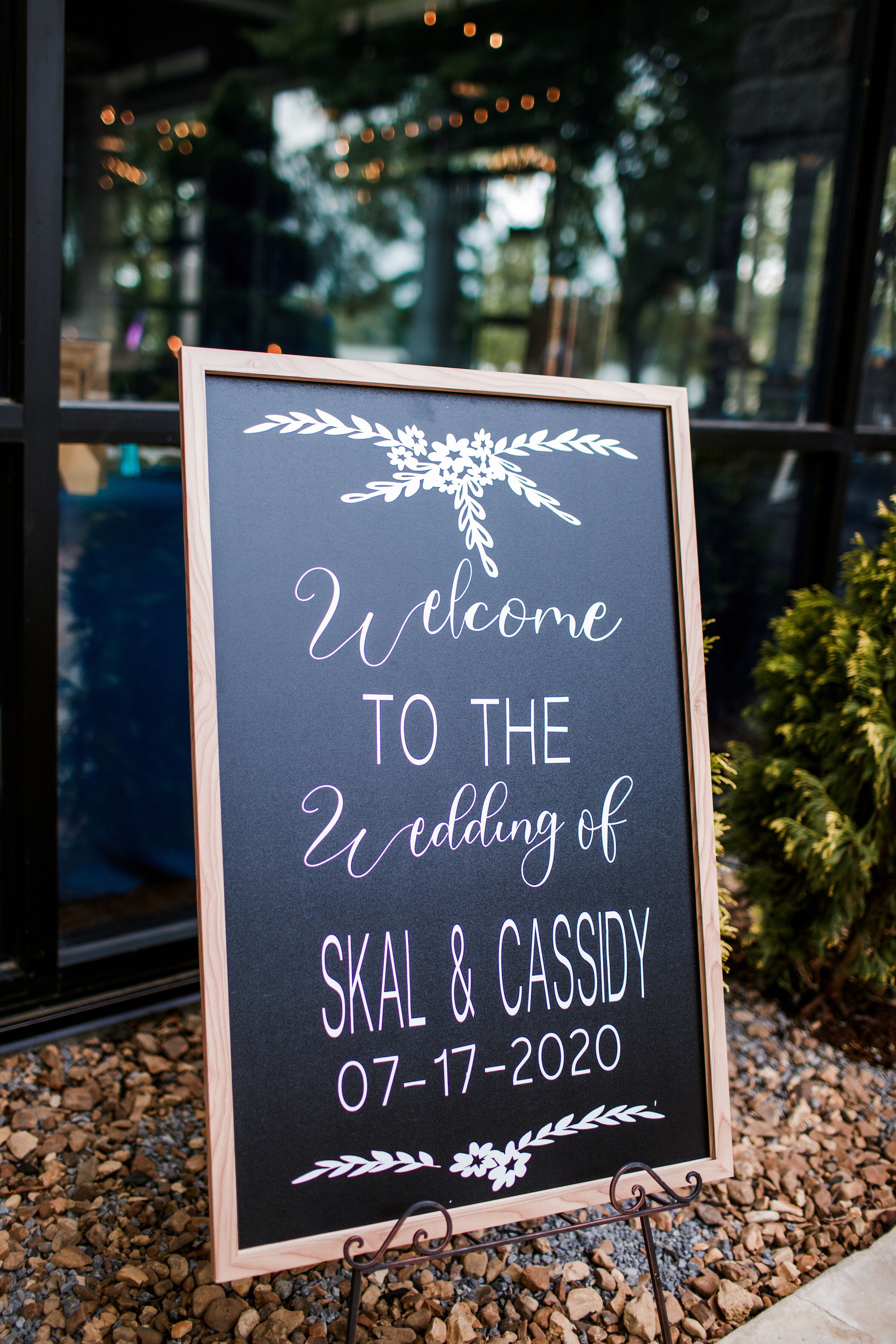 Chalkboard Welcome Sign at The Estate at Cherokee Dock in Lebanon ...
