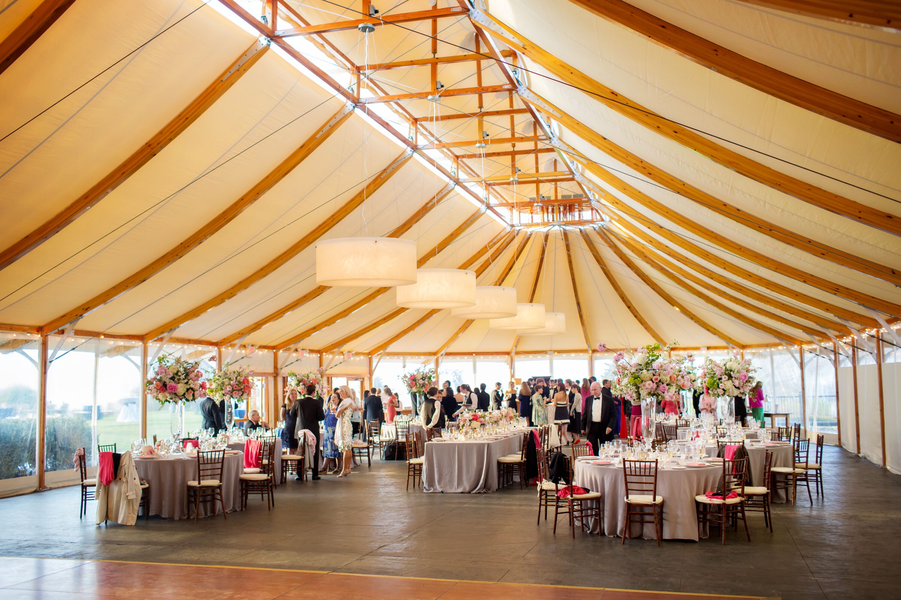 A Tented Reception at Castle Hill Inn