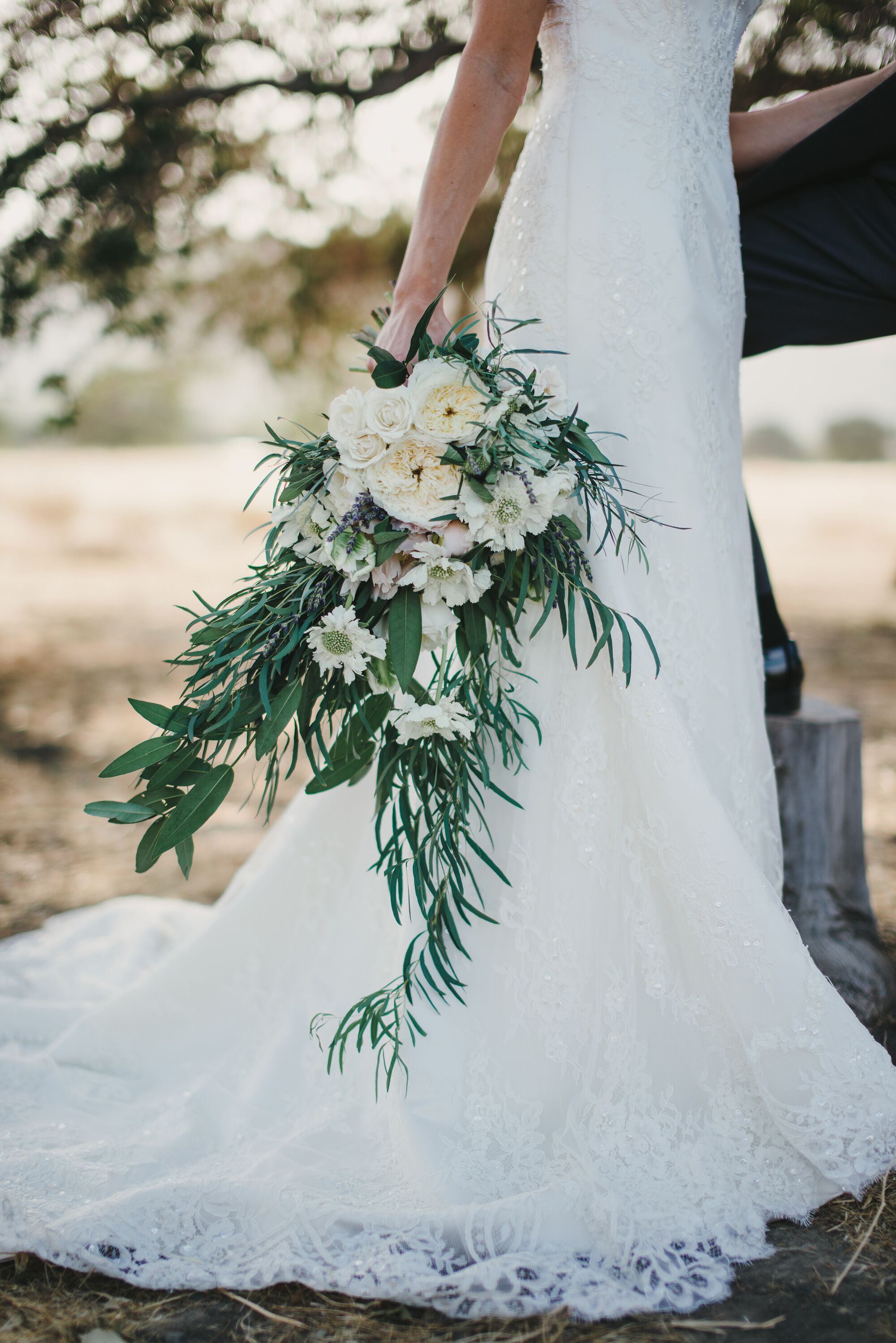 Ivory Flowers and Greenery Bouquet