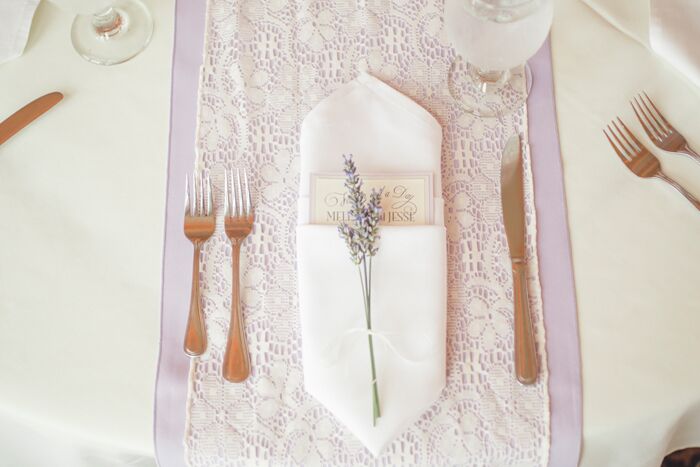 Lavender Decorated Place Settings