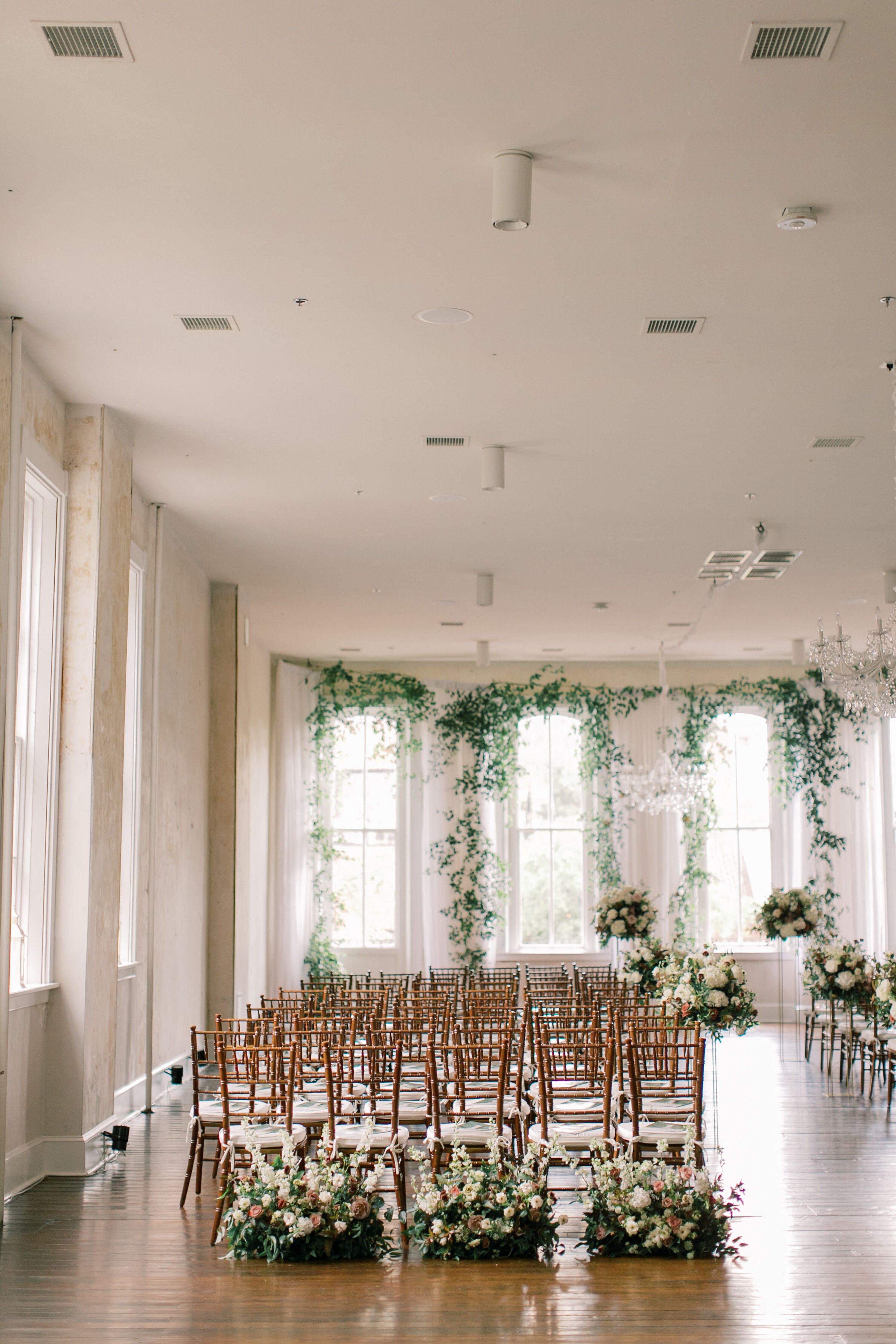 Ceremony With Chiavari Chairs and Greenery at Excelsior in Lancaster ...
