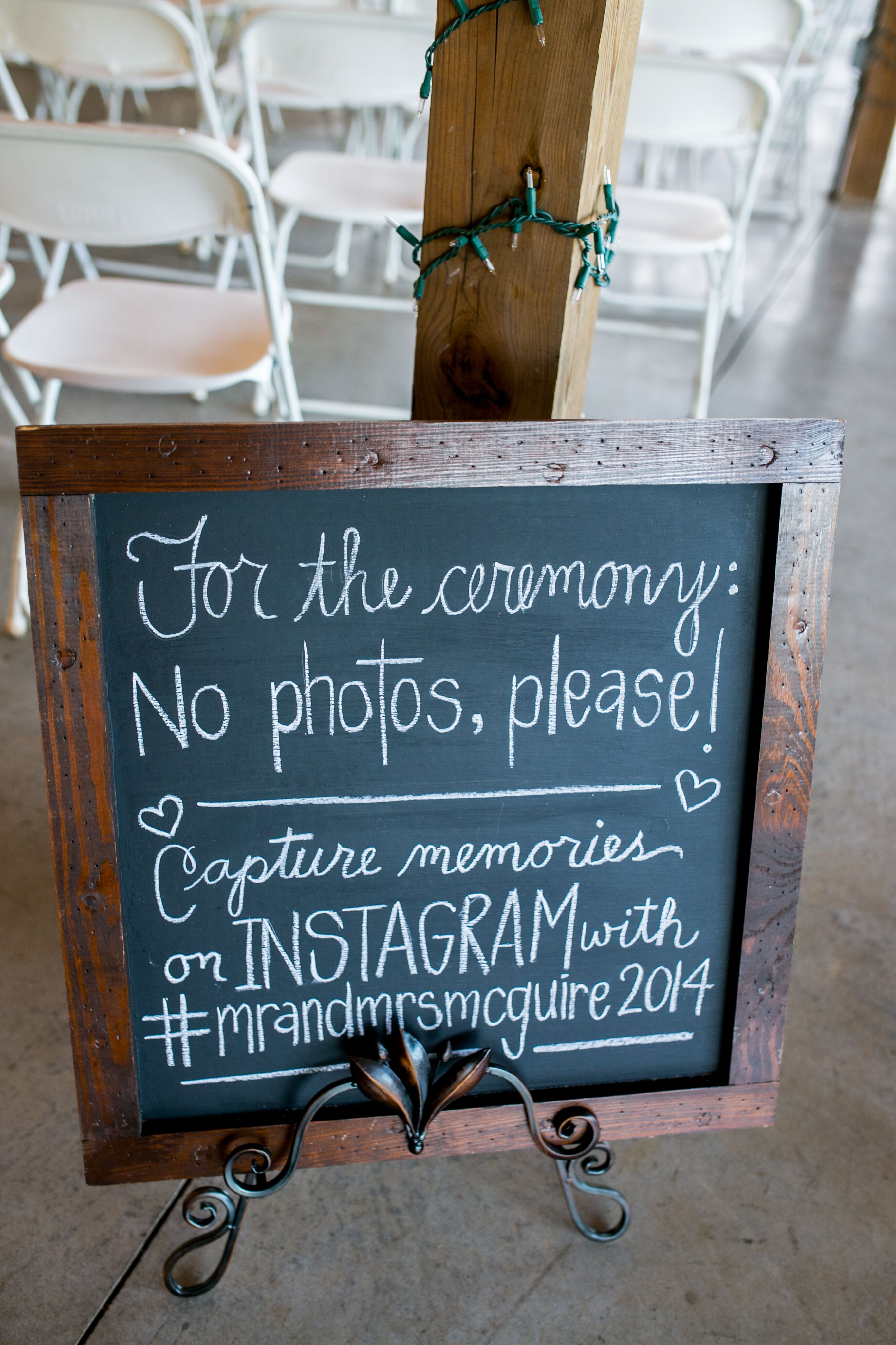 DIY Chalkboard Ceremony Sign