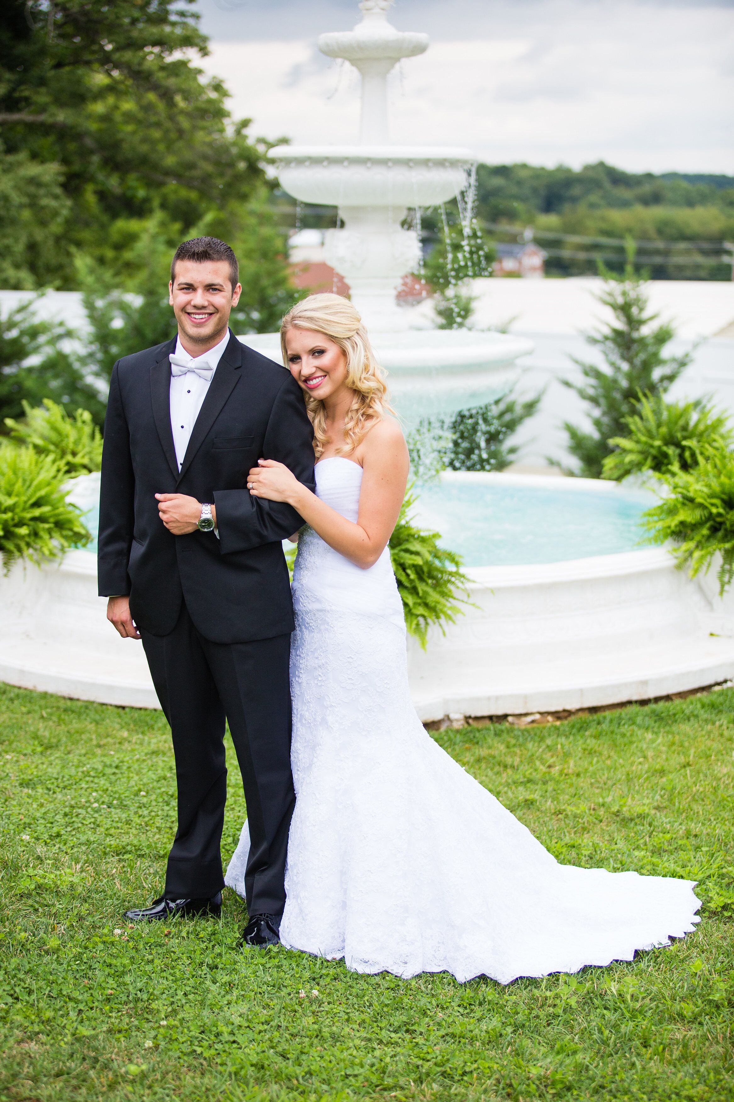 Classic Bride and Groom Formal Wedding Attire