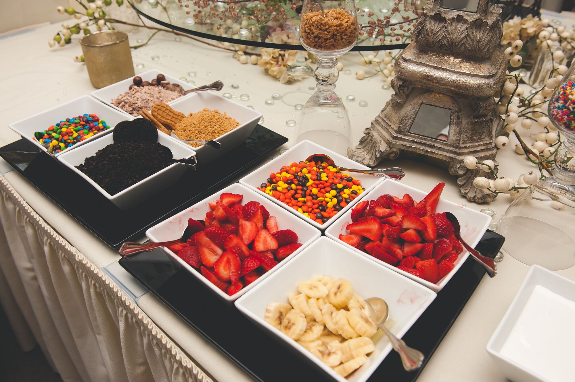 Ice Cream Toppings at Dessert Table