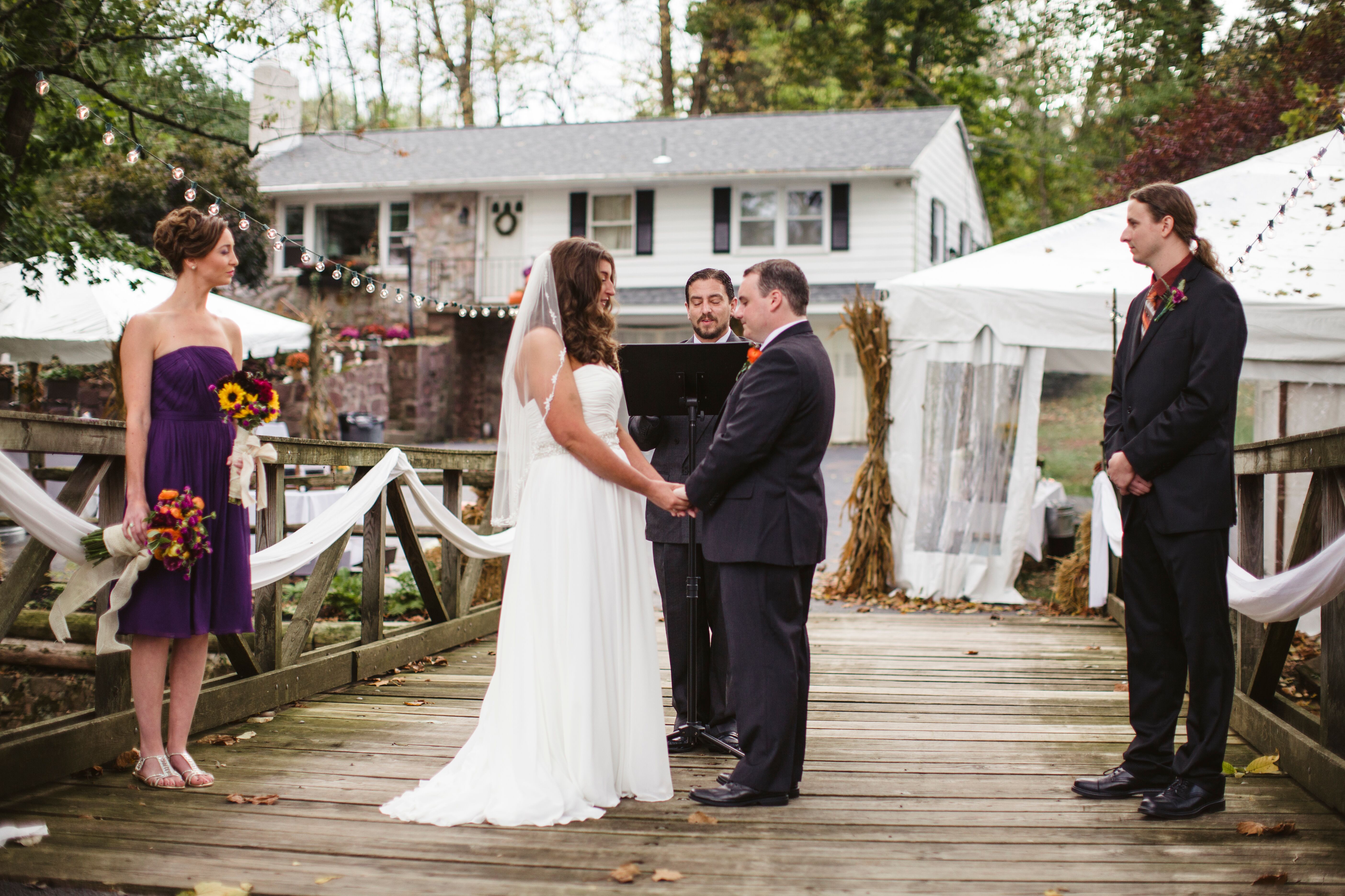 Personalized Bridge Ceremony at a Private Residence