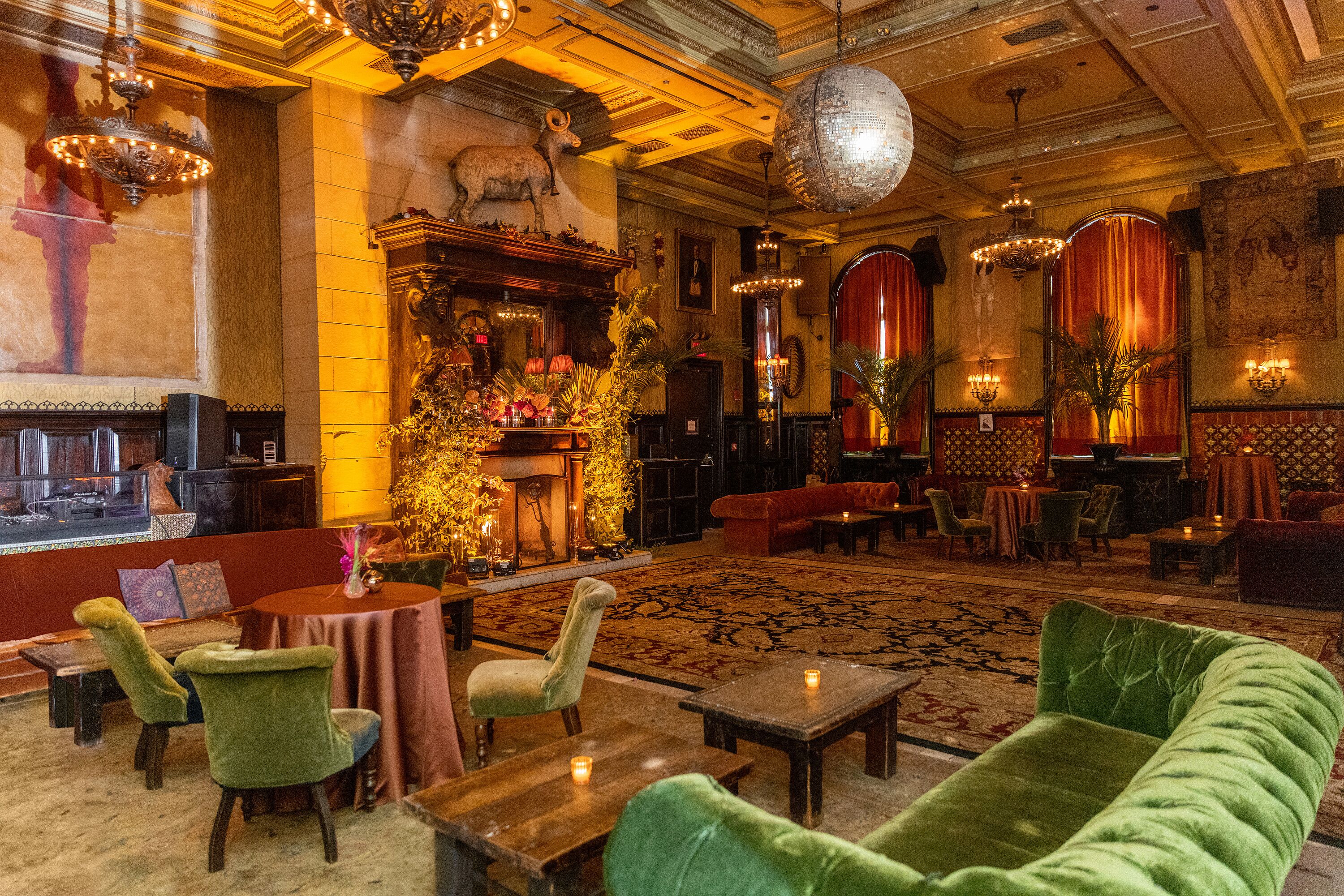 Ballroom With Disco Ball at The Jane Hotel Wedding Venue in New York City