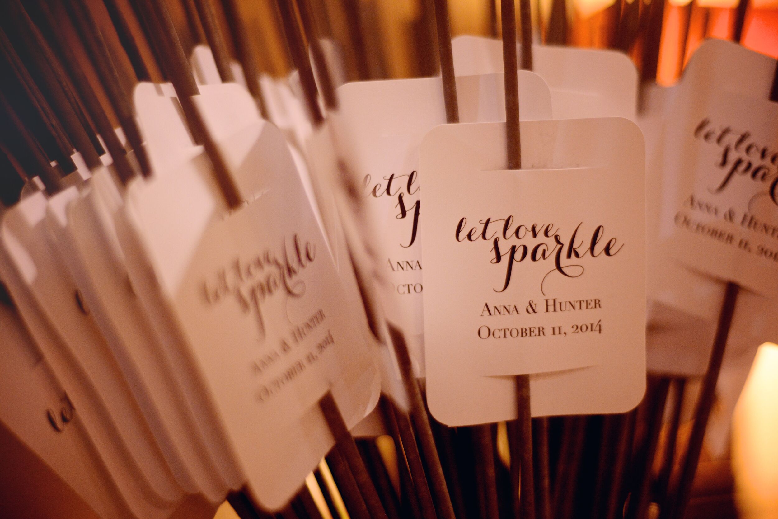 DIY Calligraphy Exit Sparkler Tags