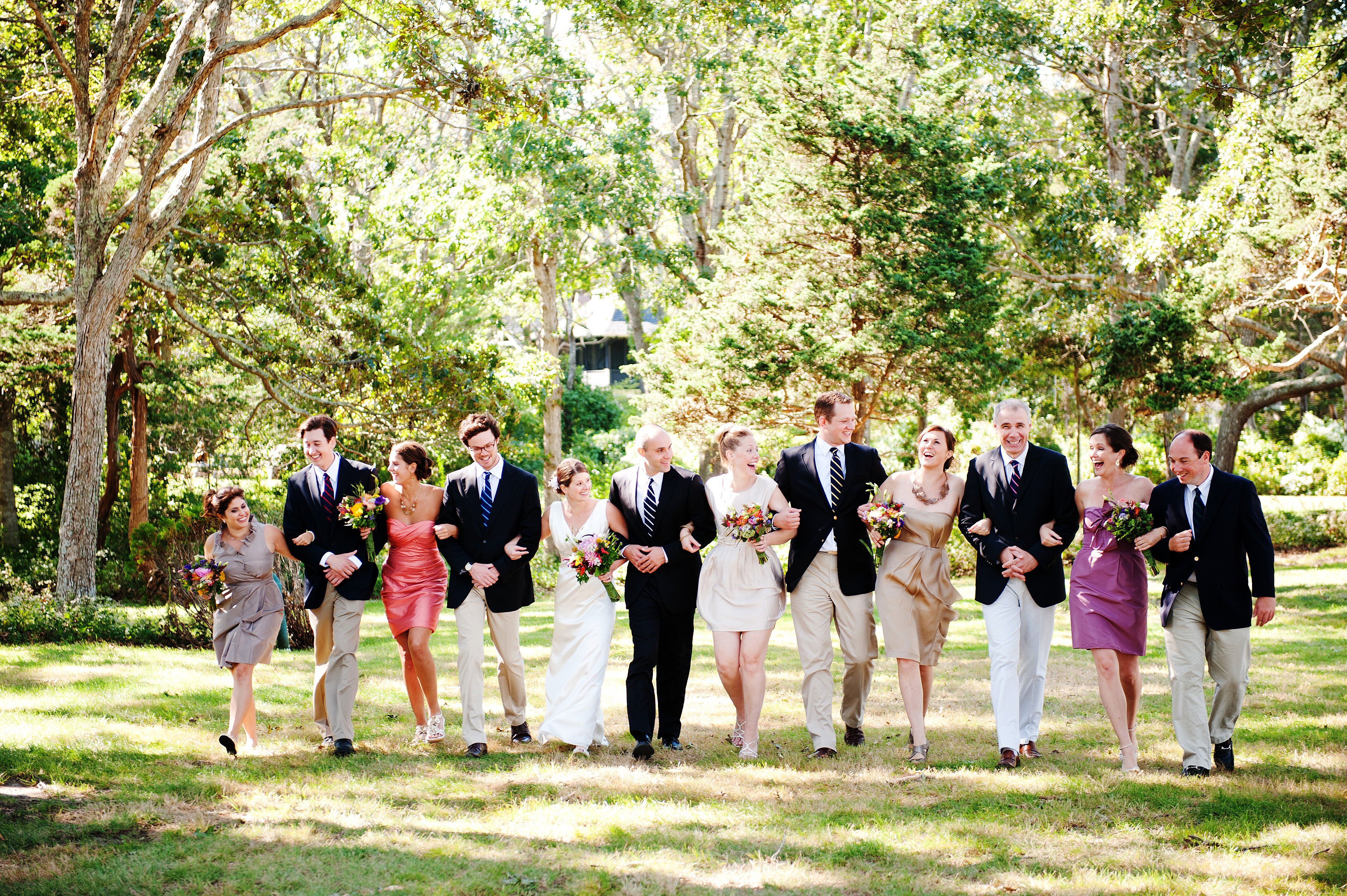 Multicolored Wedding Party Looks
