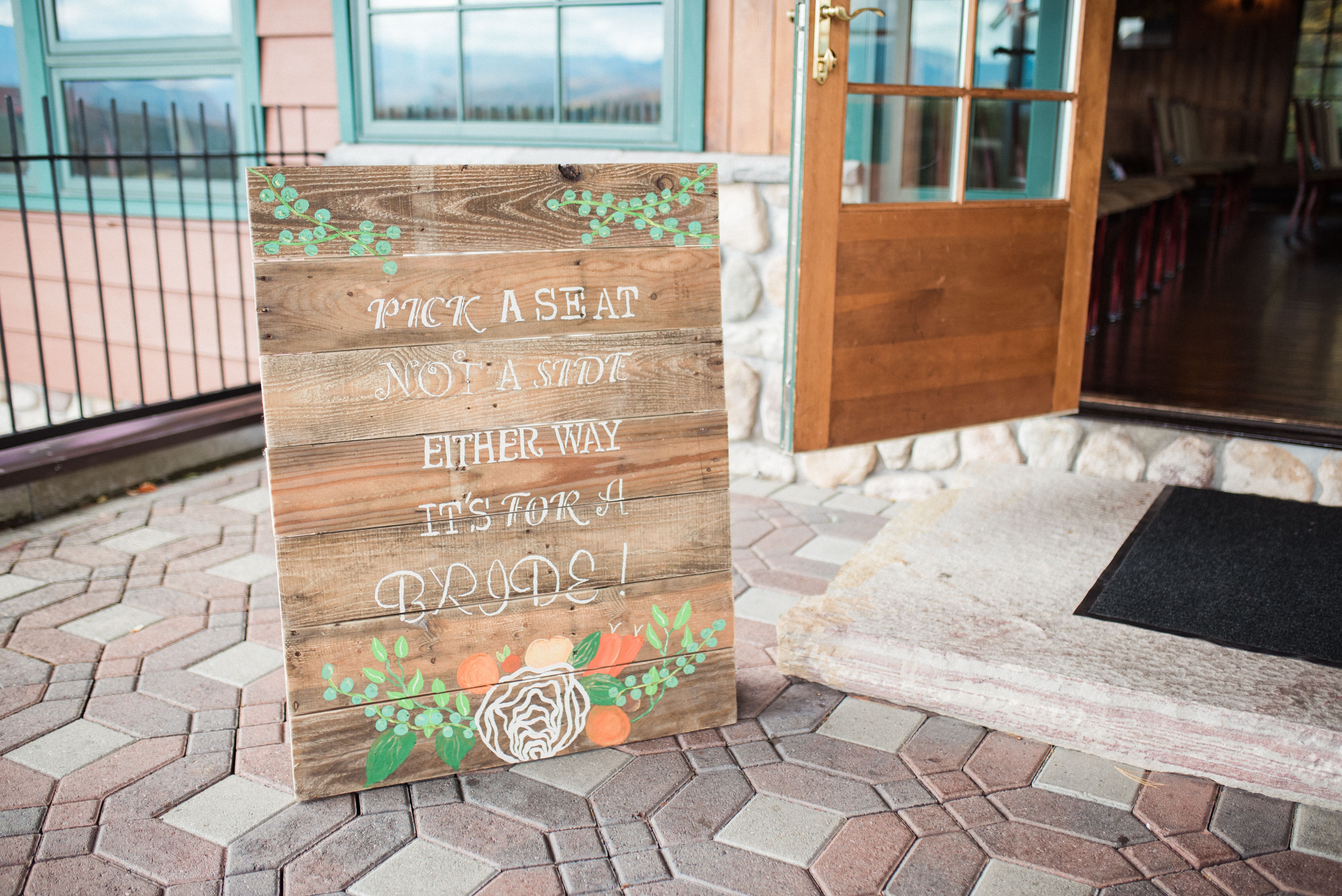Stenciled Wood Panel Welcome Sign