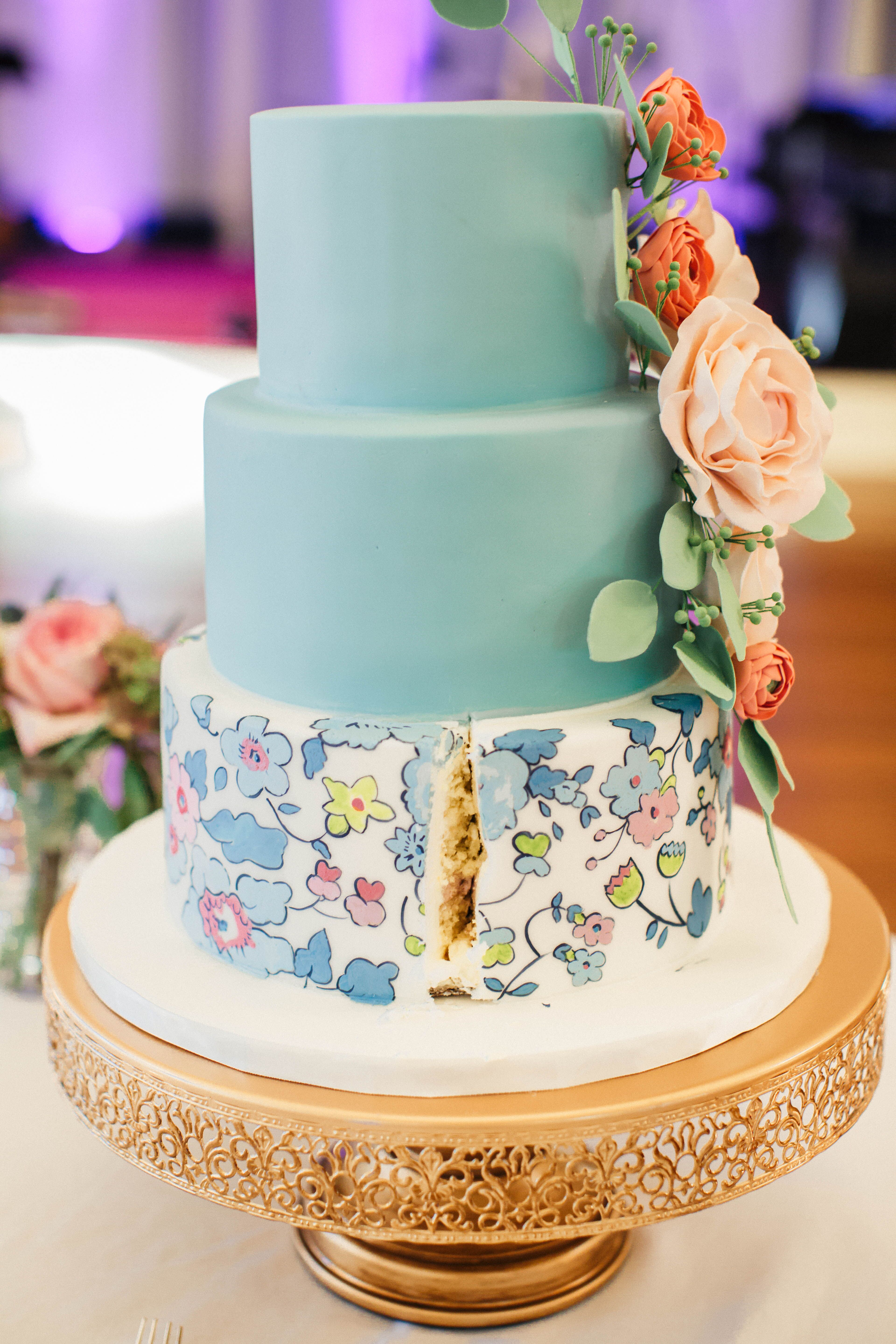 Turquoise Buttercream Cake