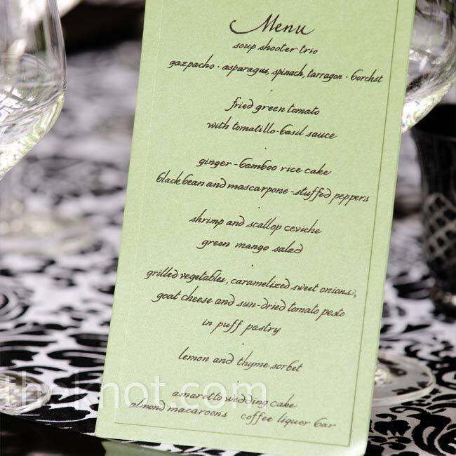 Green Menu Cards