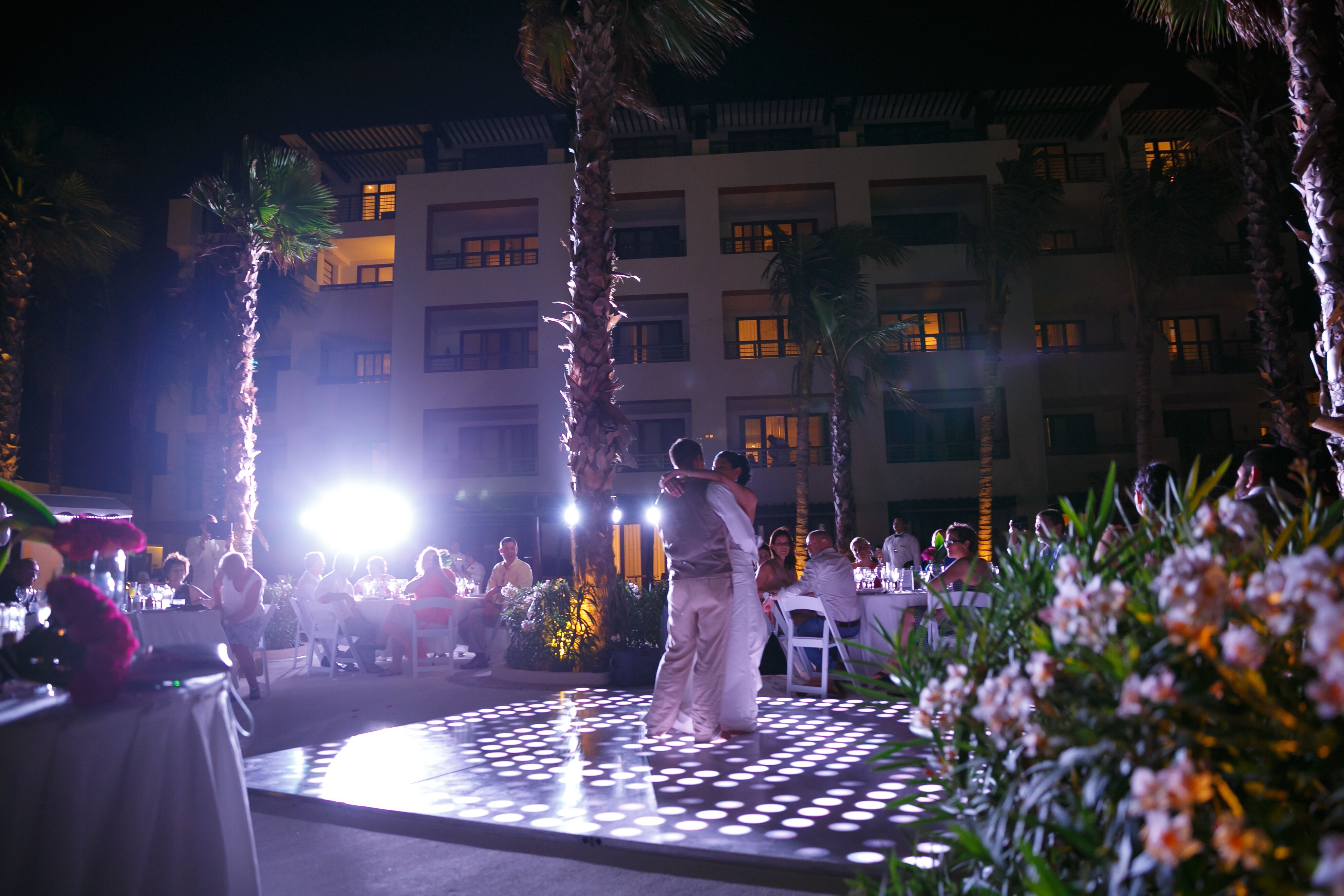 Light-Up Dance Floor Outdoor Reception