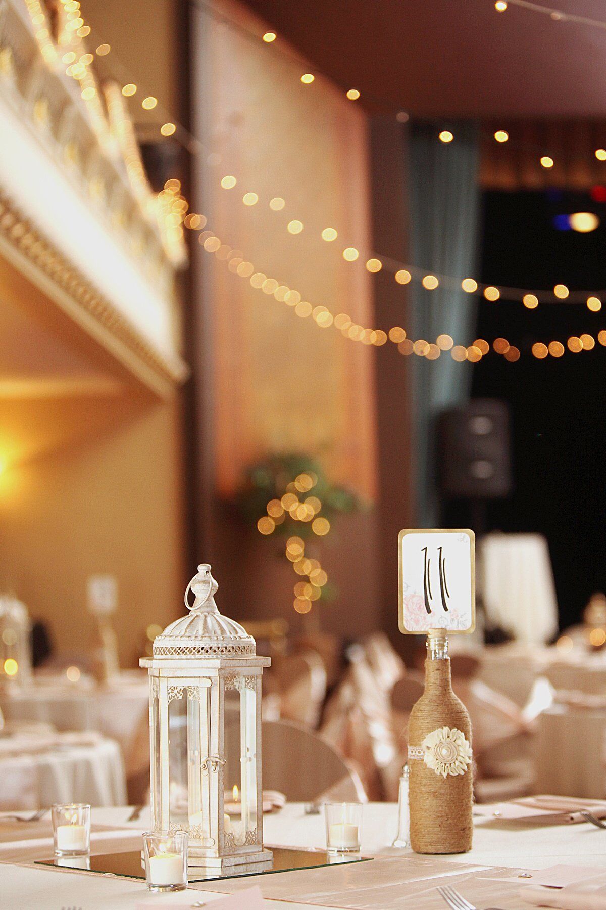 Ivory Lantern Centerpieces