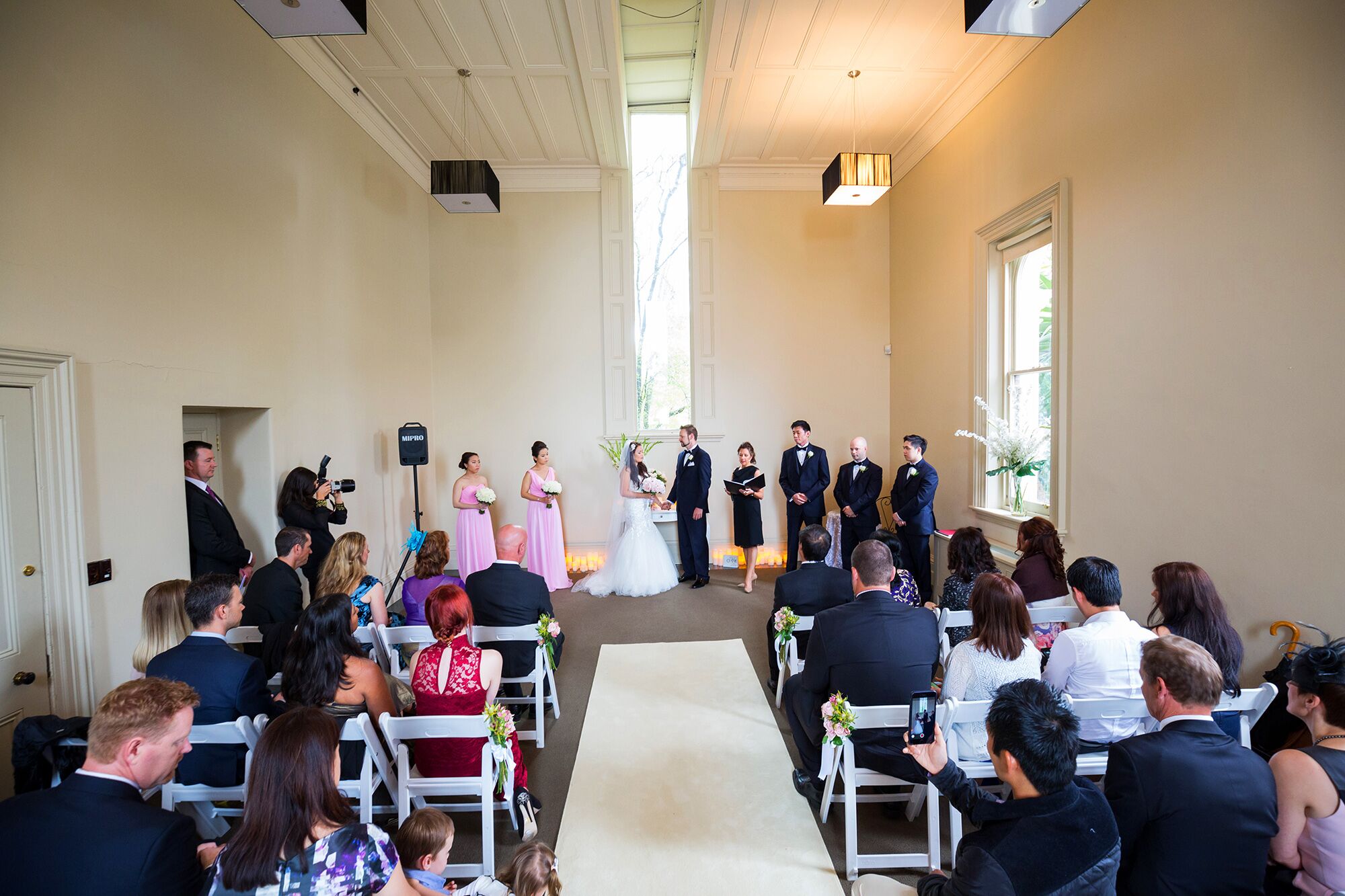 Wedding Ceremony in Observatory at Botanical Gardens