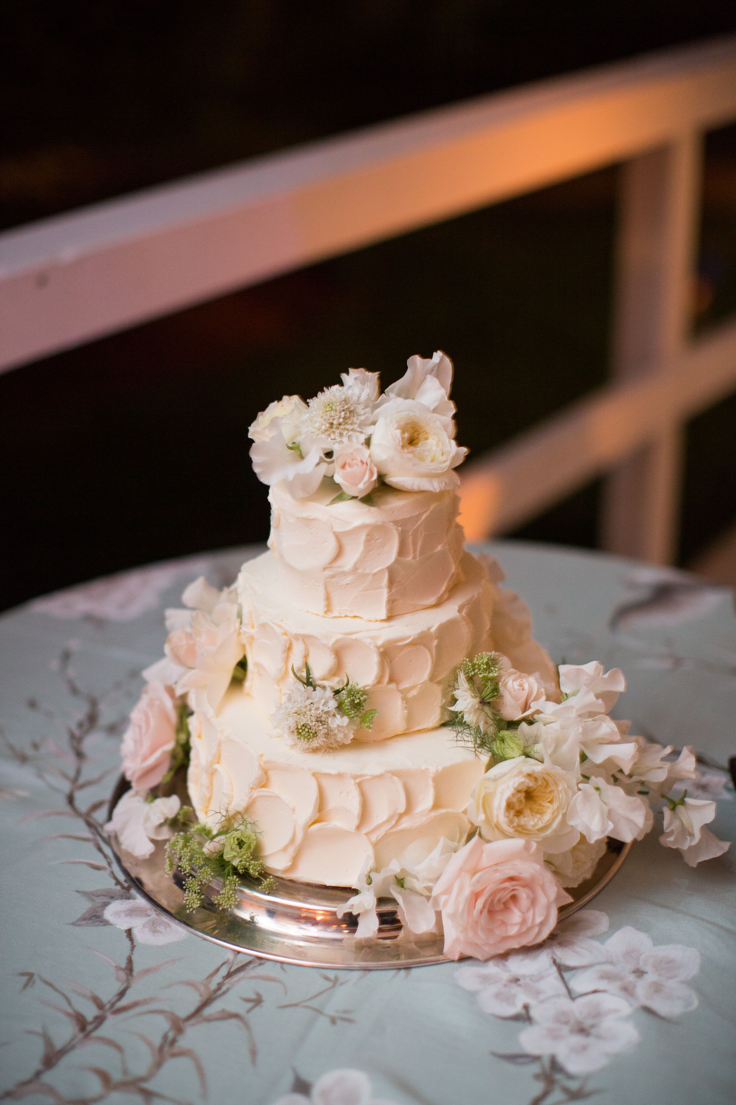 Blush Garden-Inspired Wedding Cake