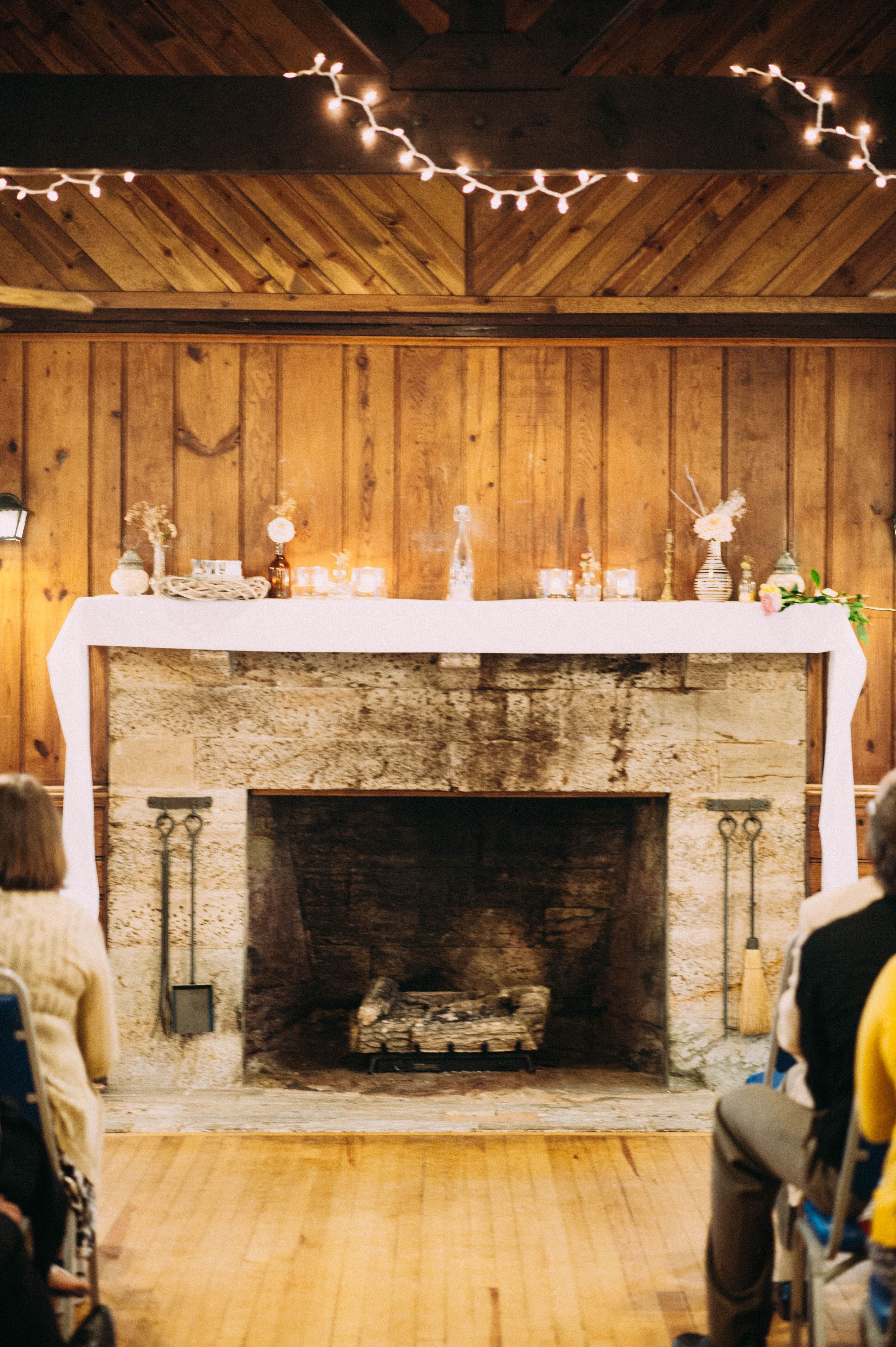 Fireplace Altar at the Ceremony