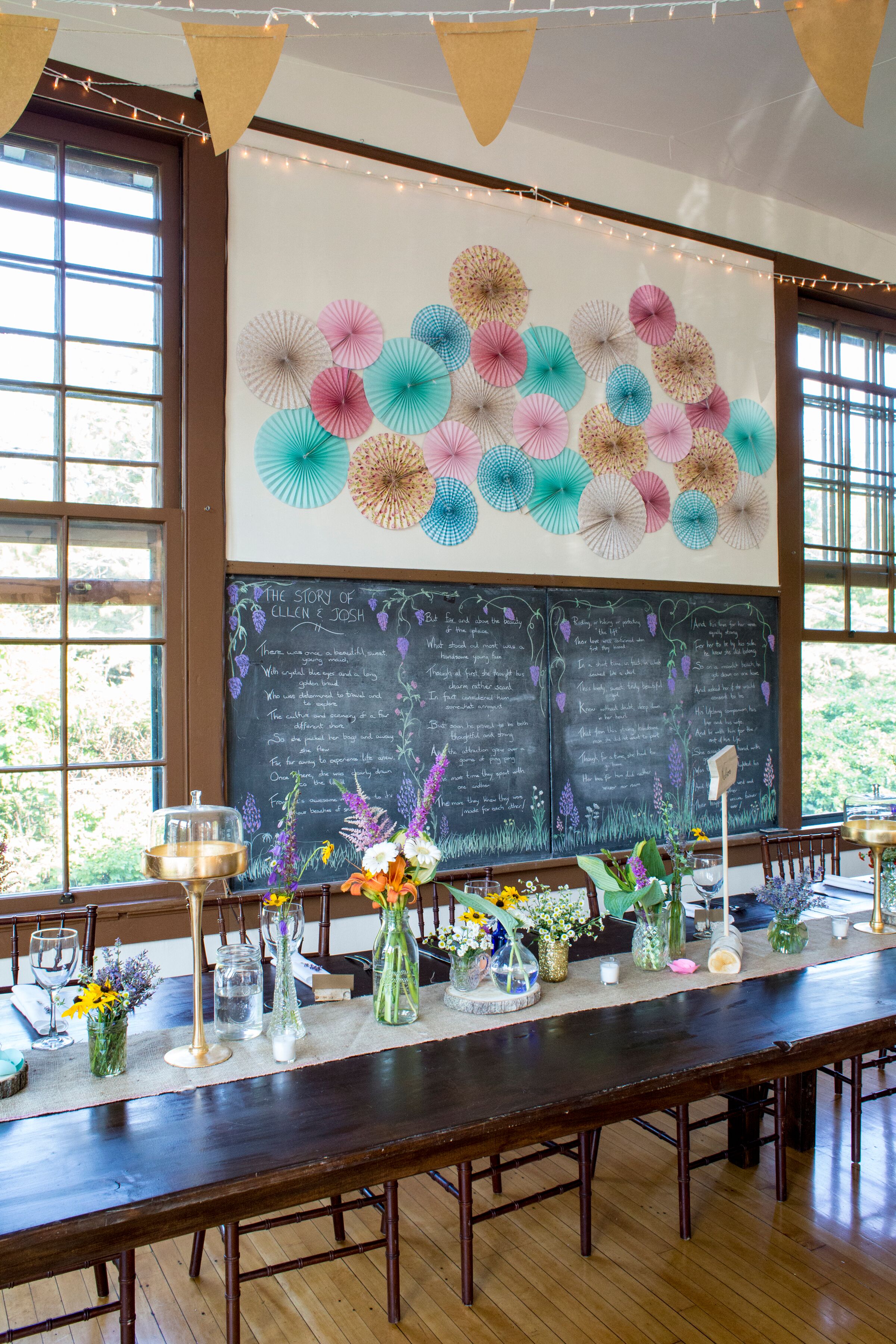 DIY Chalkboard Reception Decor