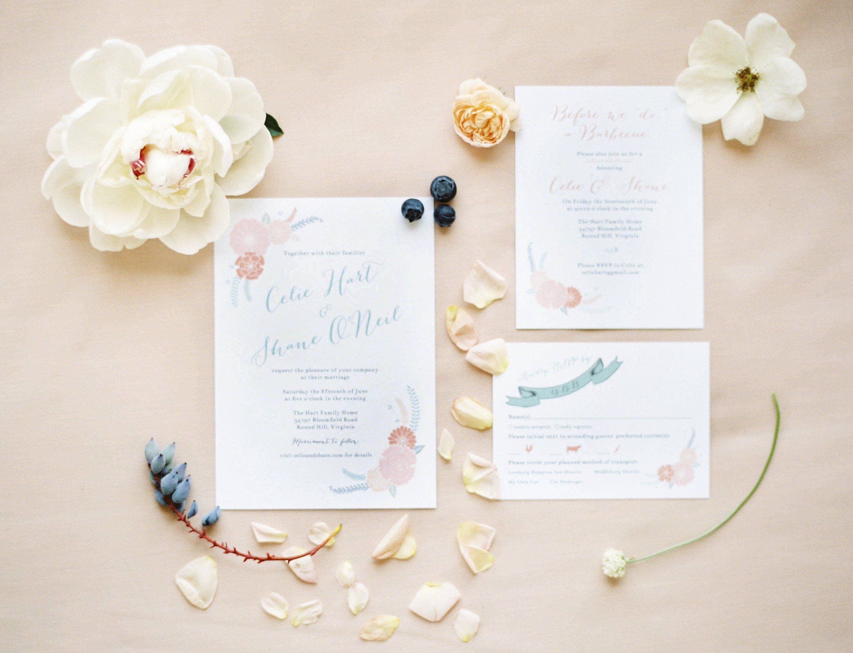 Floral Motif Invitation Suite
