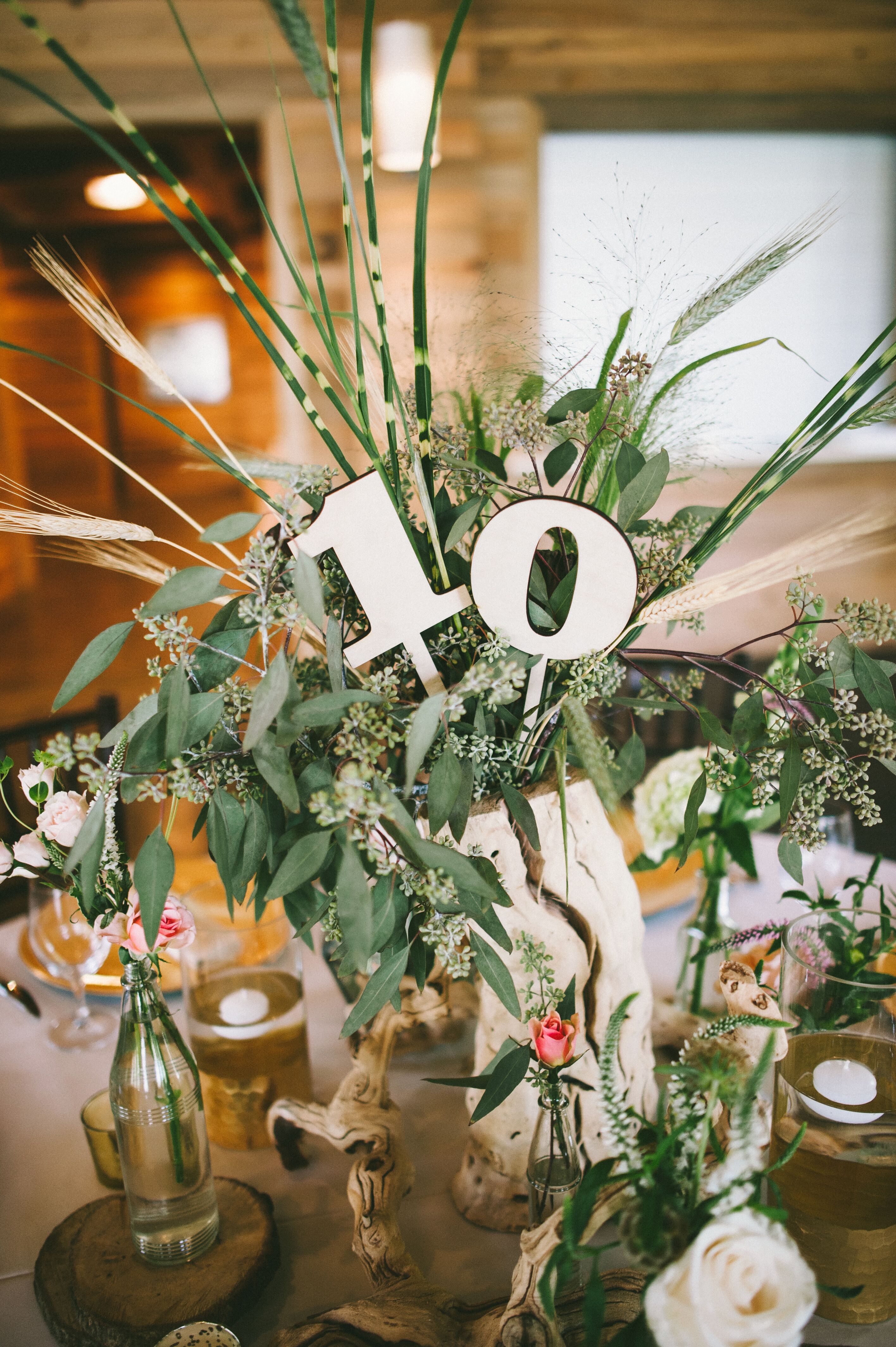 Eye-Catching Eucalyptus and Wood Table Numbers