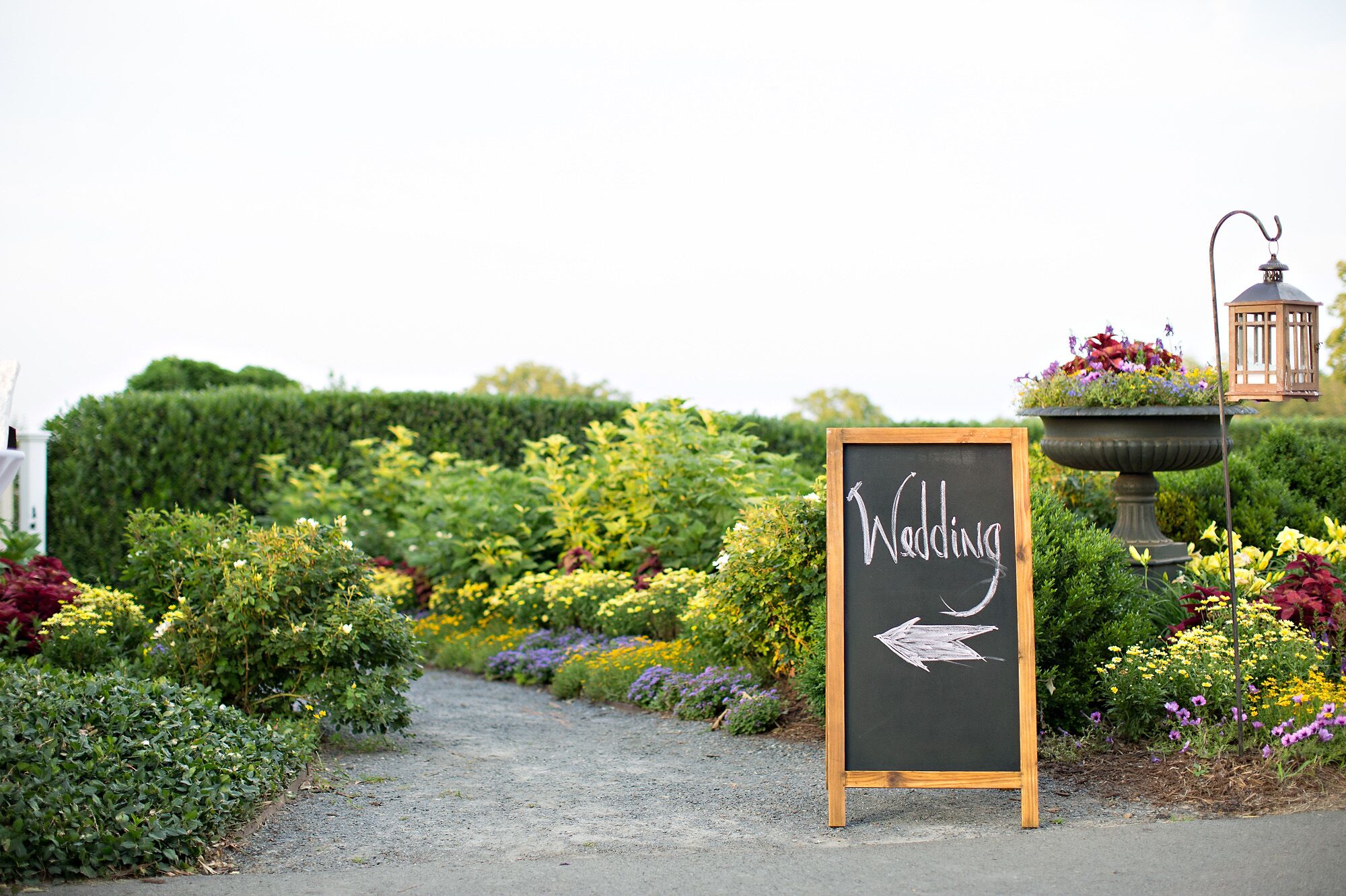 Chalkboard Wedding Direction Sign