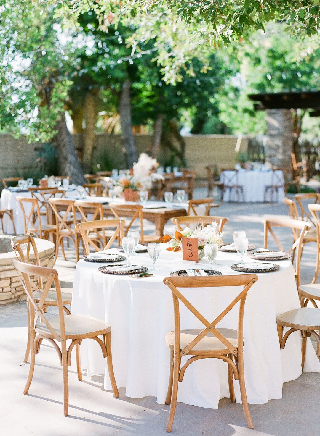 Simple, Rustic Outdoor Reception at The Gage Hotel in Marathon, Texas