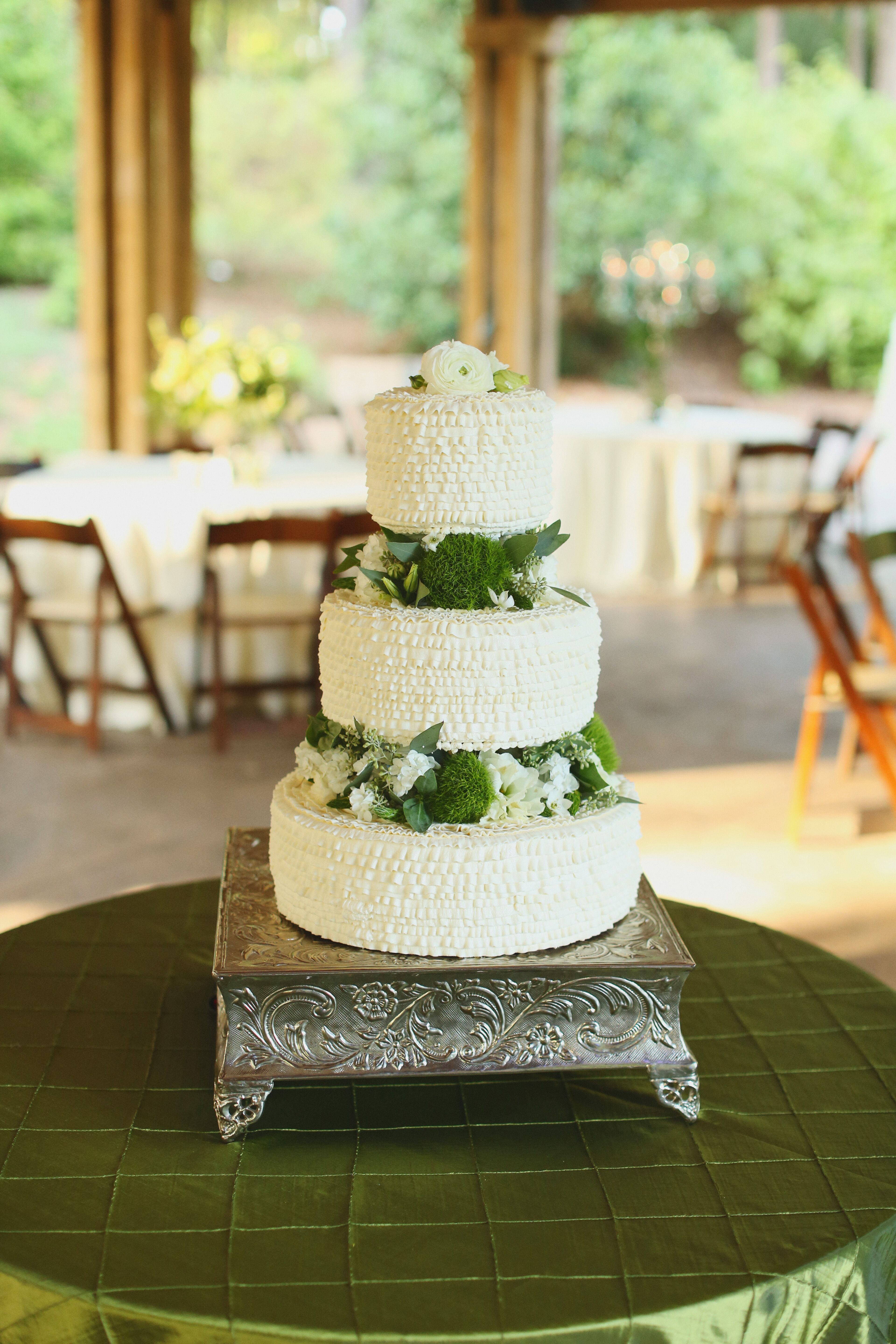 Three Tier Buttercream Cake with Greenery