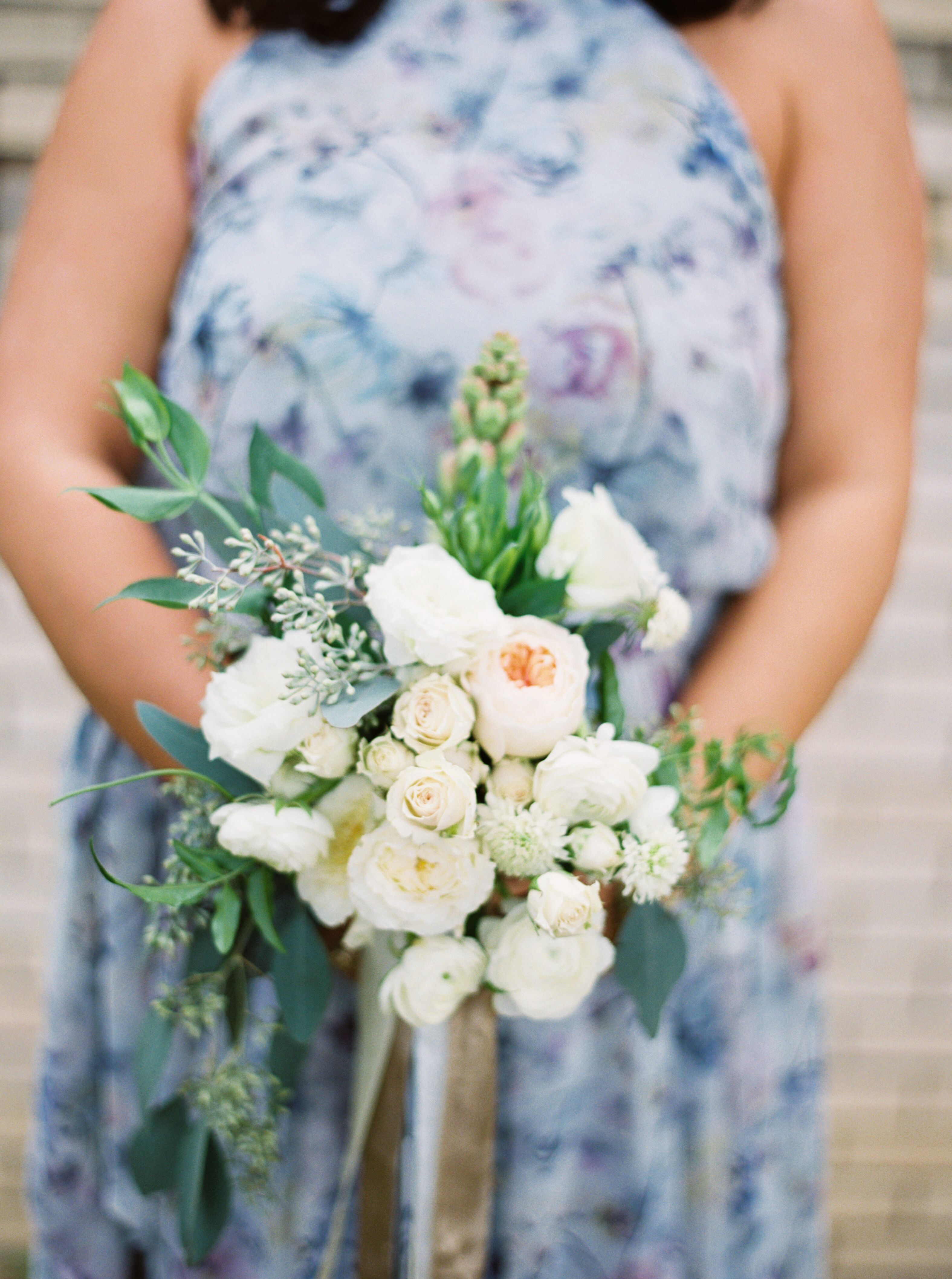 Small Ivory Rose Bridesmaid Bouquet