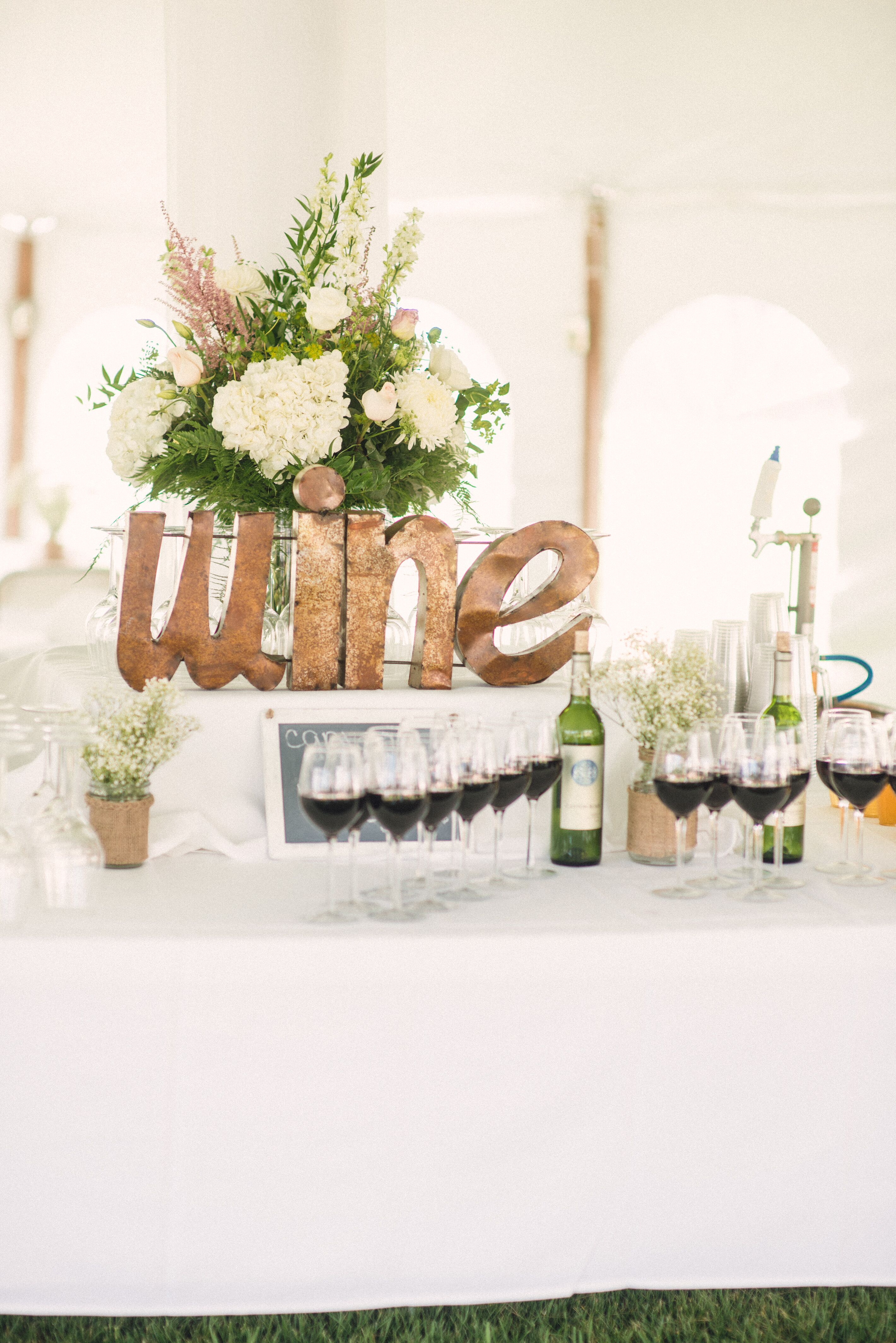 DIY Gold Wine Sign